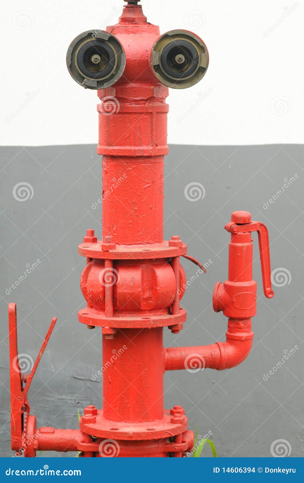 Red fire main stock photo. Image of valve, modern, round - 14606394