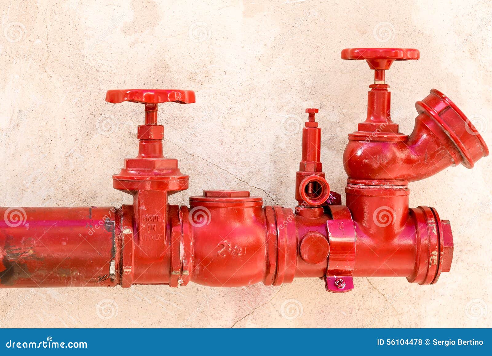 Red fire nozzle stock photo. Image of outside, closeup - 56104478