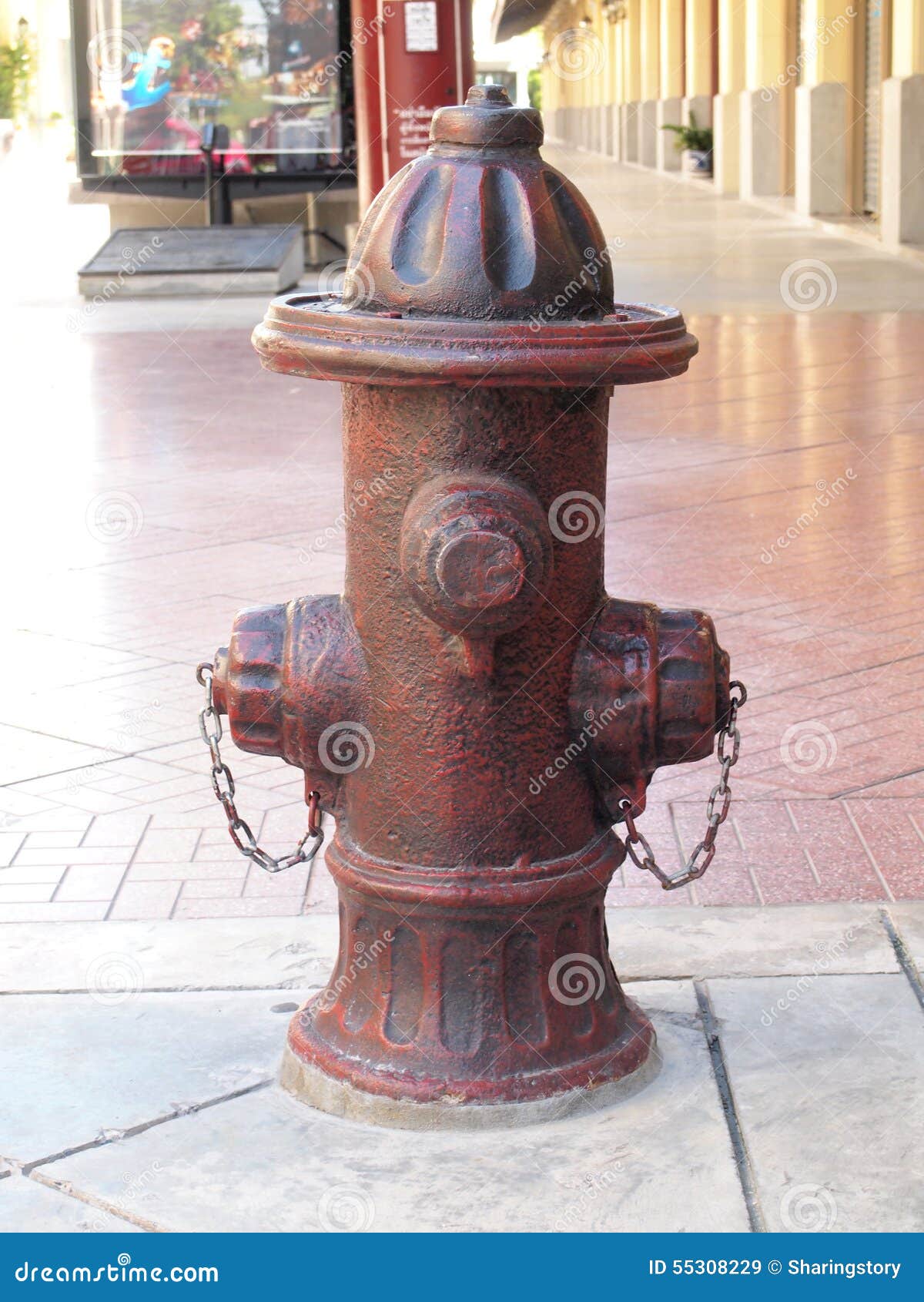 Red fire plug stock image. Image of object, color, extinguish - 55308229