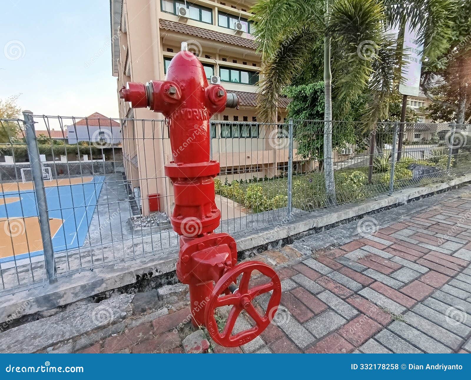 Red Fire Protection System Hydrant in the Area Outside the Public ...
