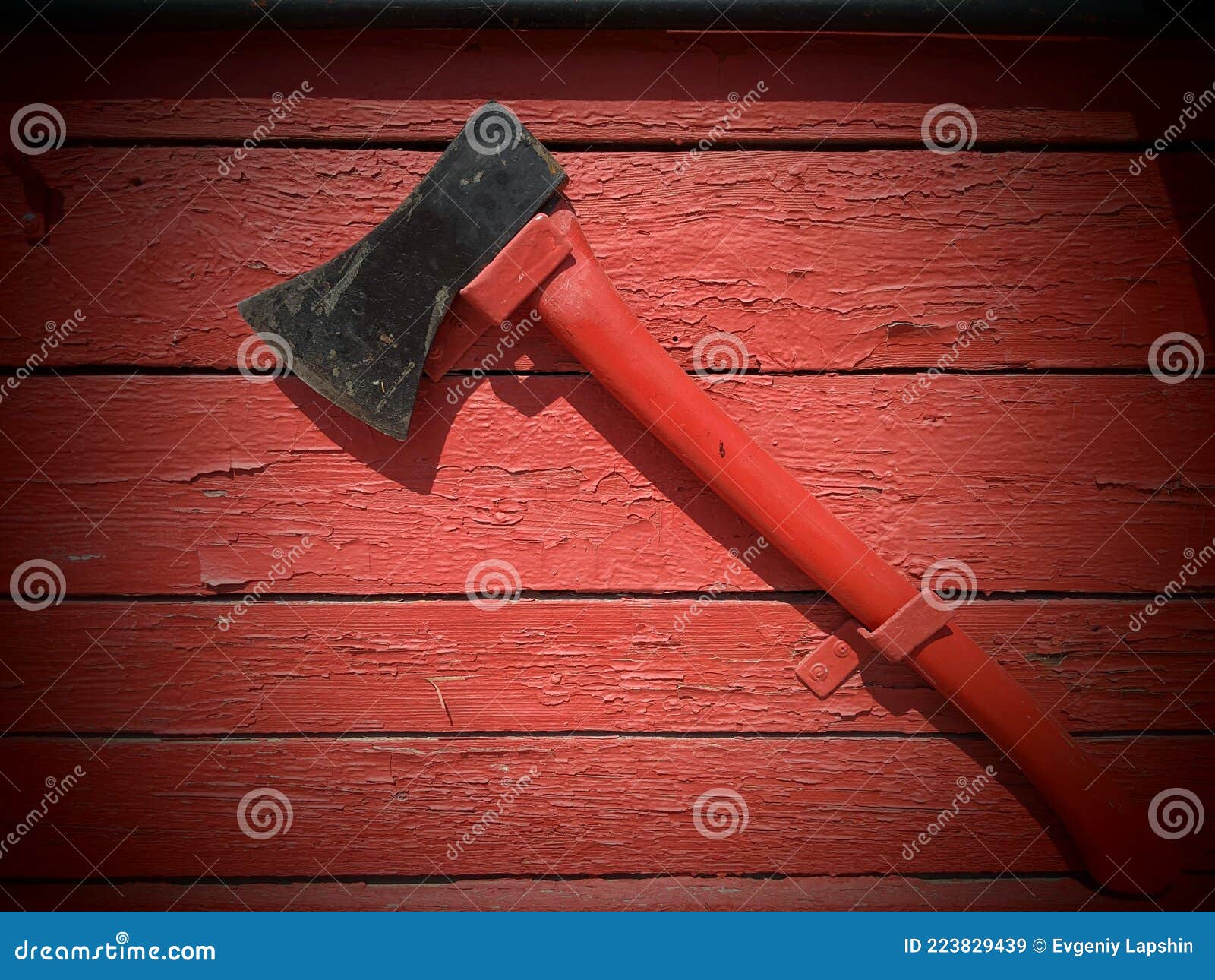 Fire Shield With Fire Fighting And Safety Tool. Stock Image ...