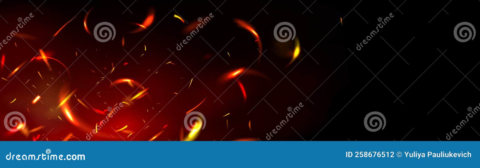 Red Fire Sparks Overlay Effect On Black Background Vector Illustration ...