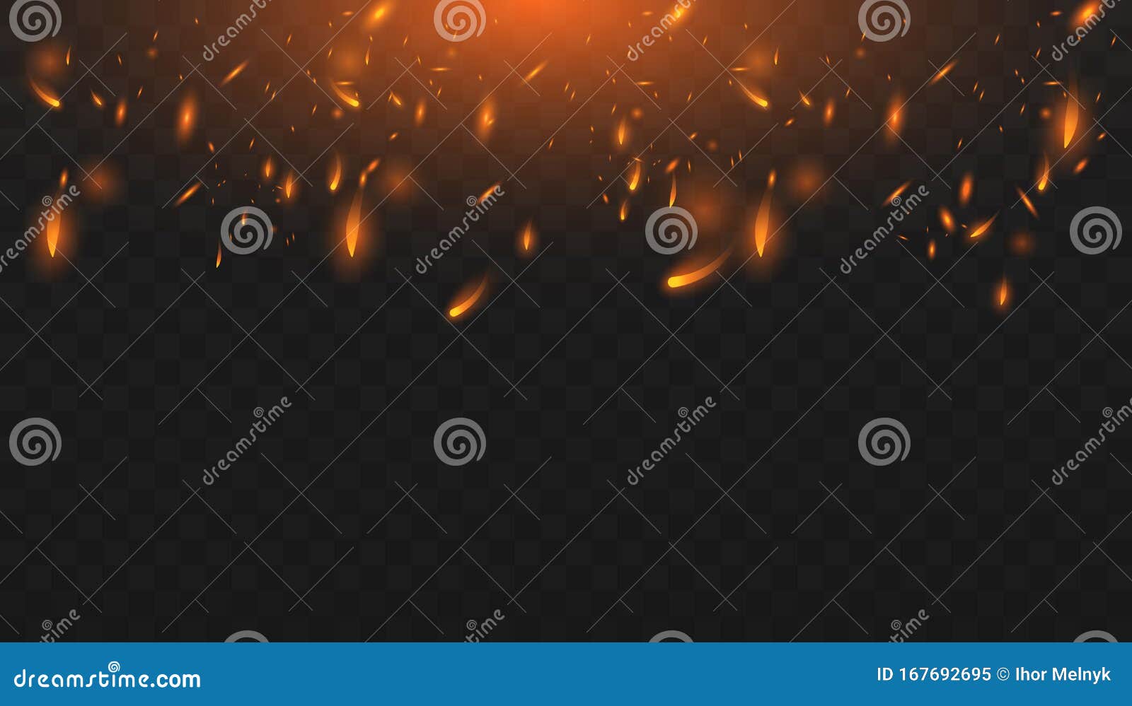 Red Fire sparks vector stock vector. Illustration of fiery - 167692695