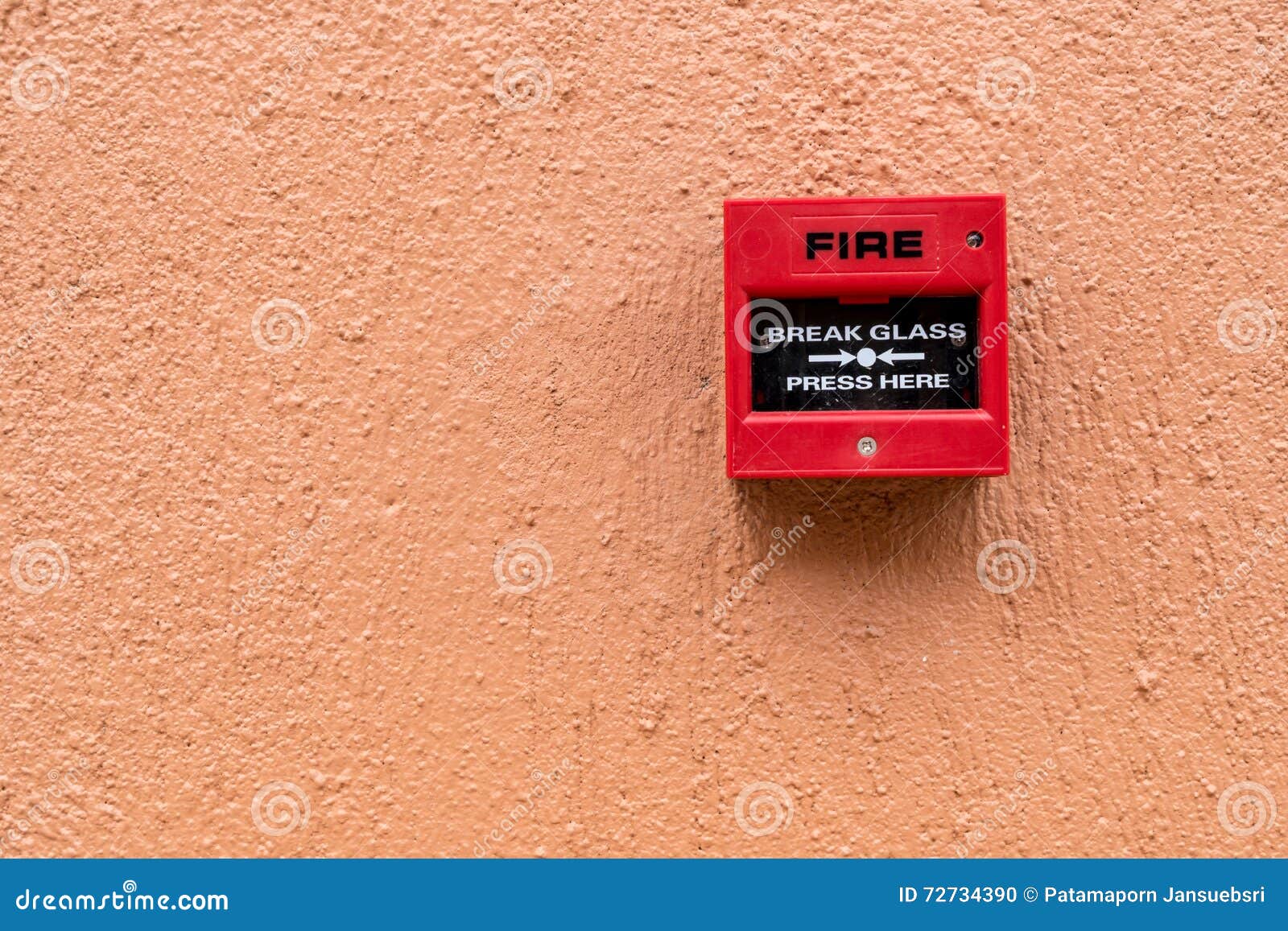 Red Fire switch stock photo. Image of emergency, safety - 72734390