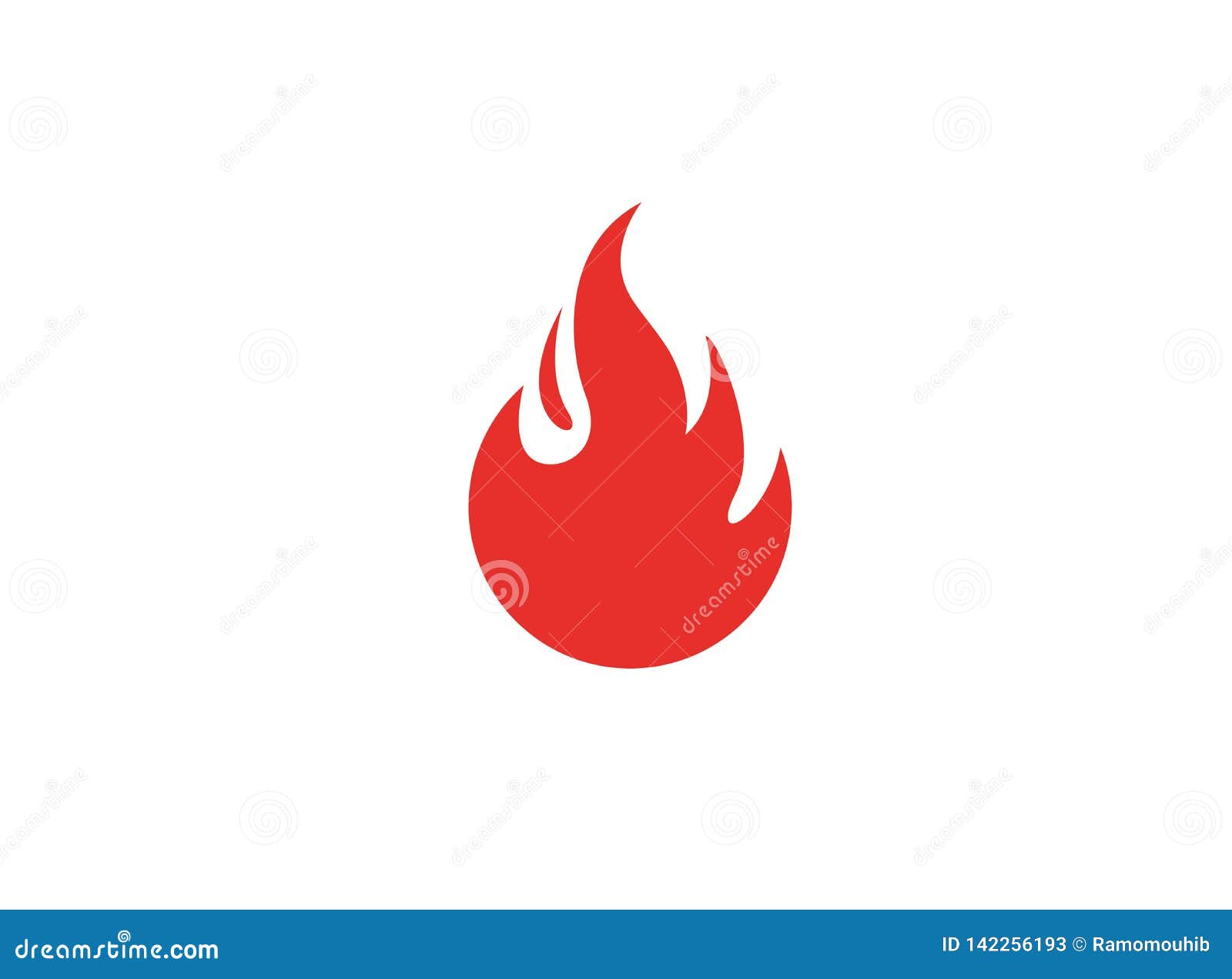 Red Fire Symbol and Flame for Logo Stock Illustration - Illustration of ...