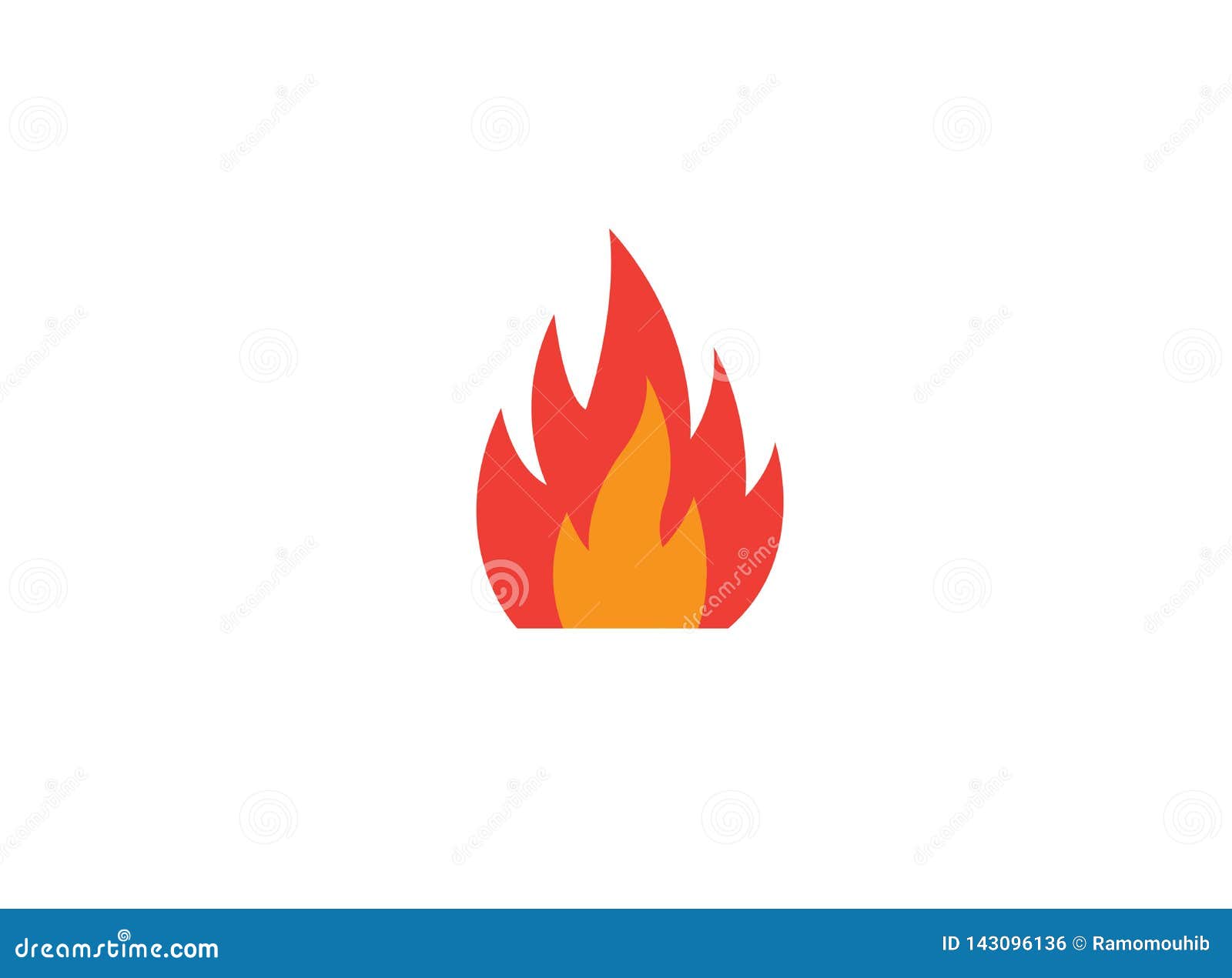 Red Fire Symbol and Flame for Logo Design Stock Illustration ...
