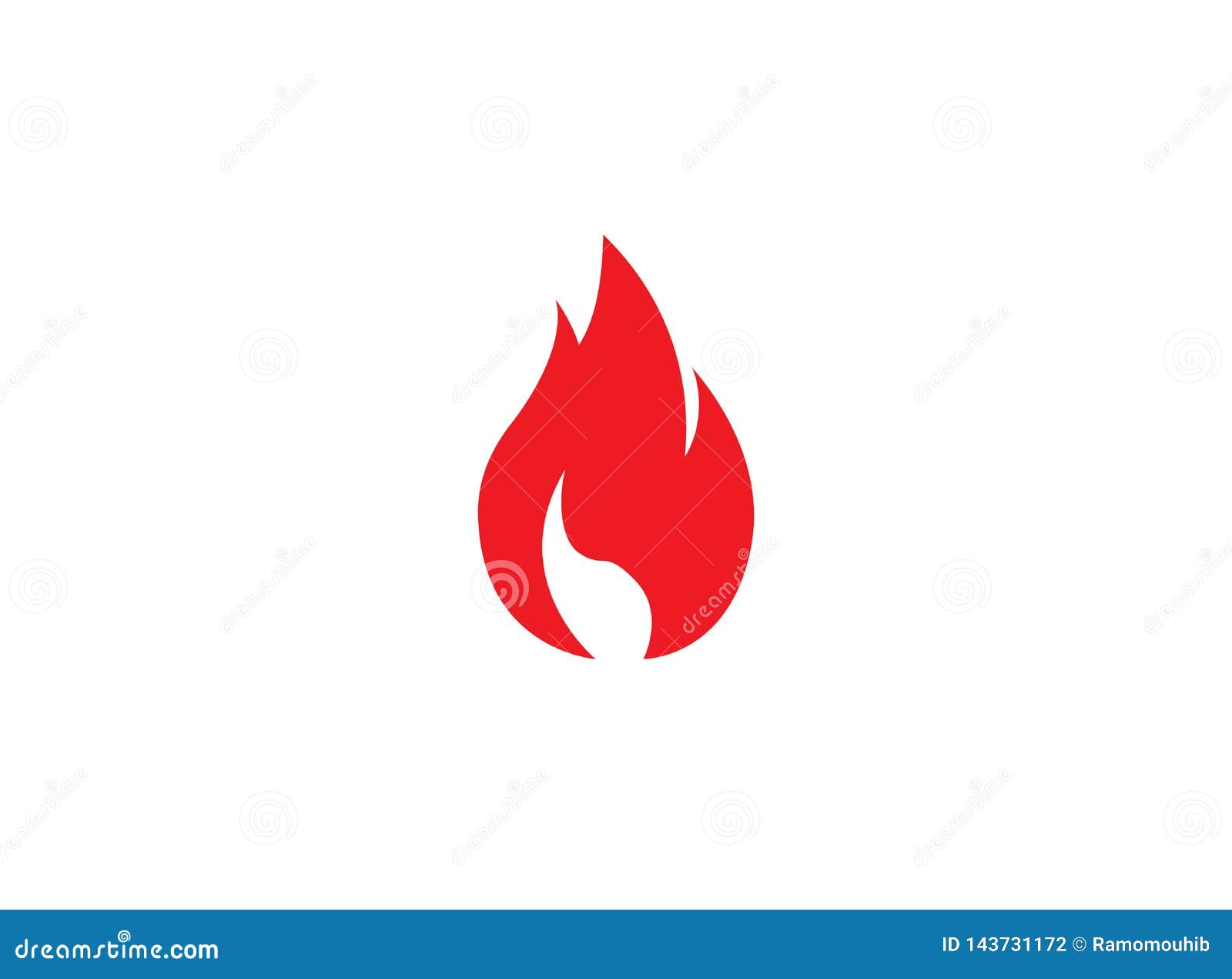 Red Fire Symbol and Flame for Logo Design Stock Vector - Illustration ...