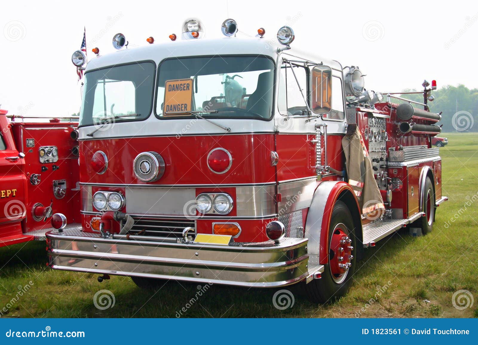 Red Fire Truck stock image. Image of loudspeaker, siren - 1823561