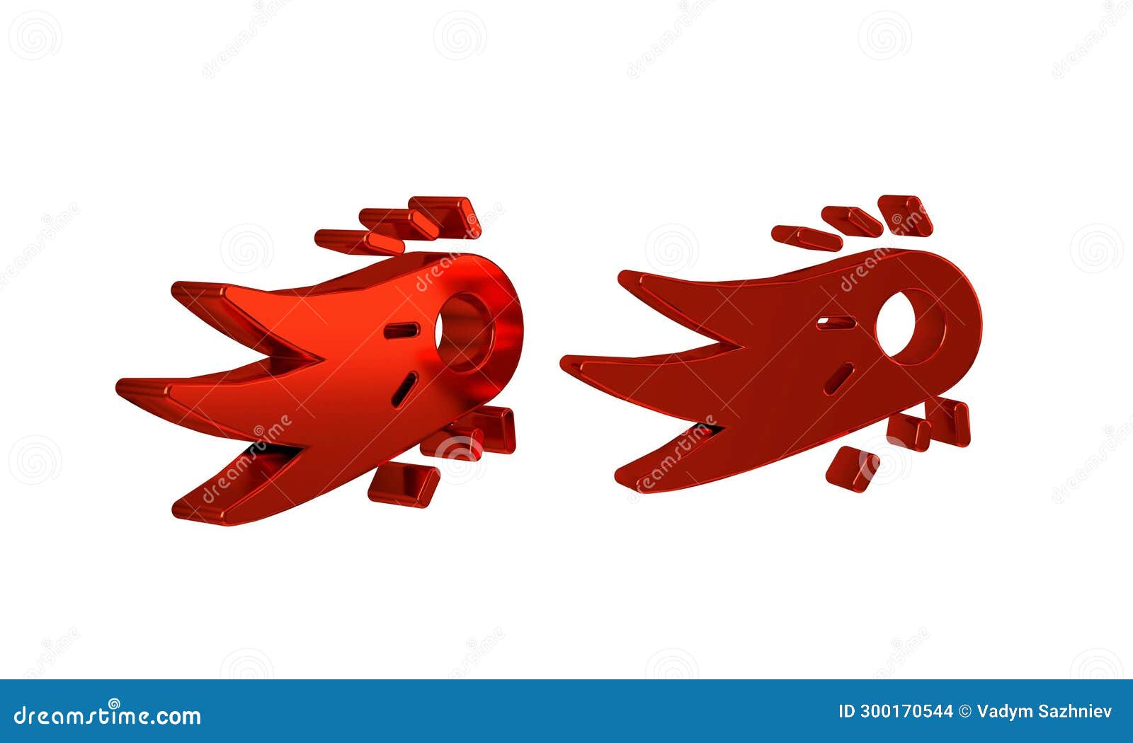 Red Fireball Icon Isolated on Transparent Background. Stock ...