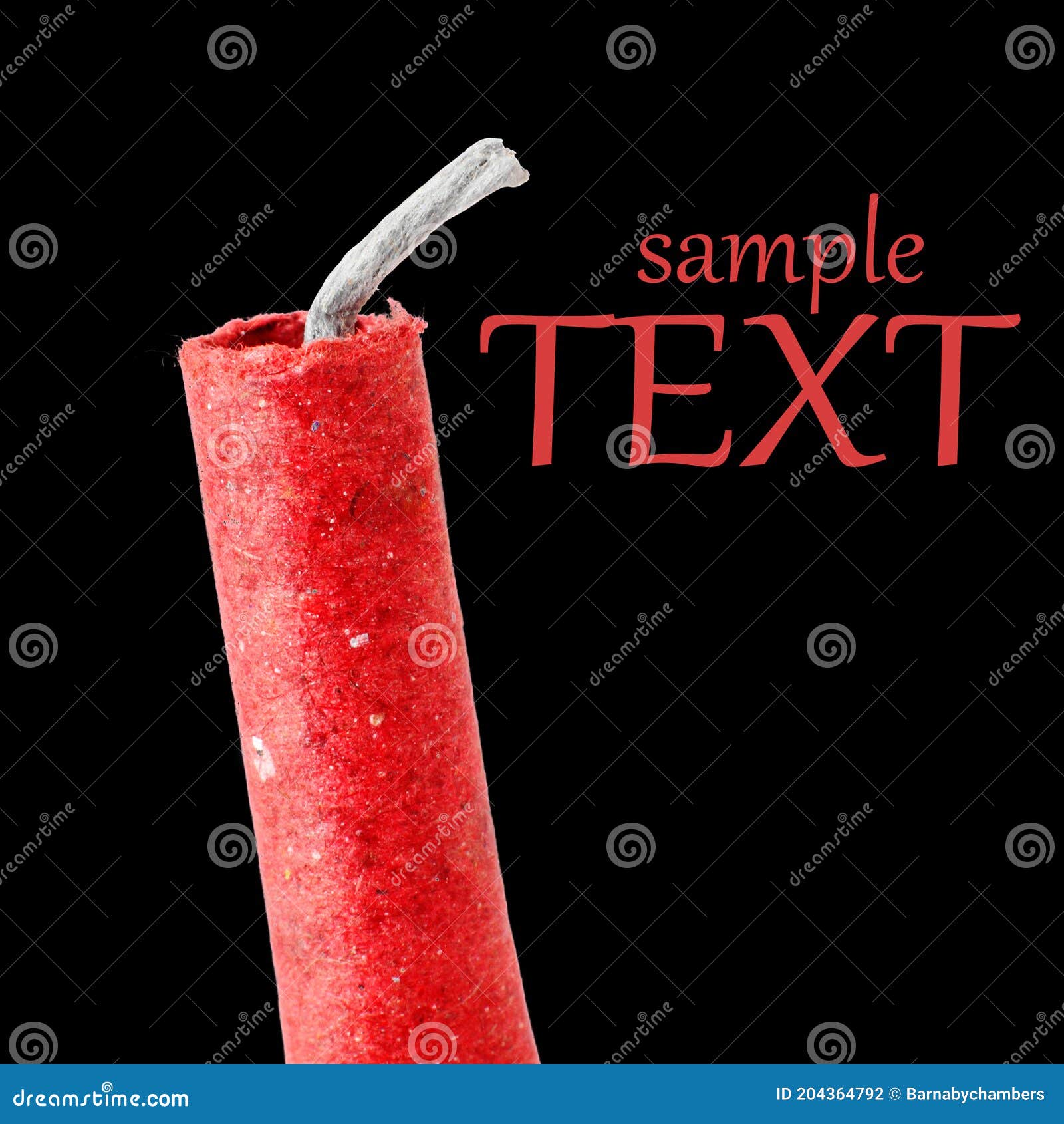 Red Firecracker Isolated on Black Stock Photo - Image of cracker ...