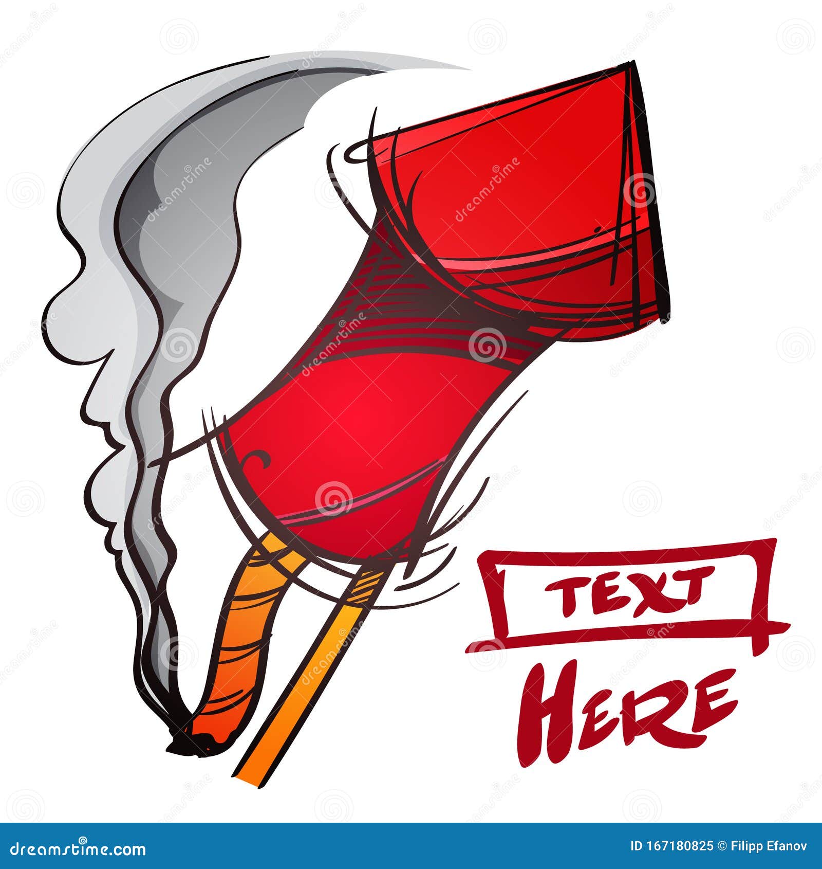 Red Firecracker Sketch of the Logo. Element for Infographics in the ...
