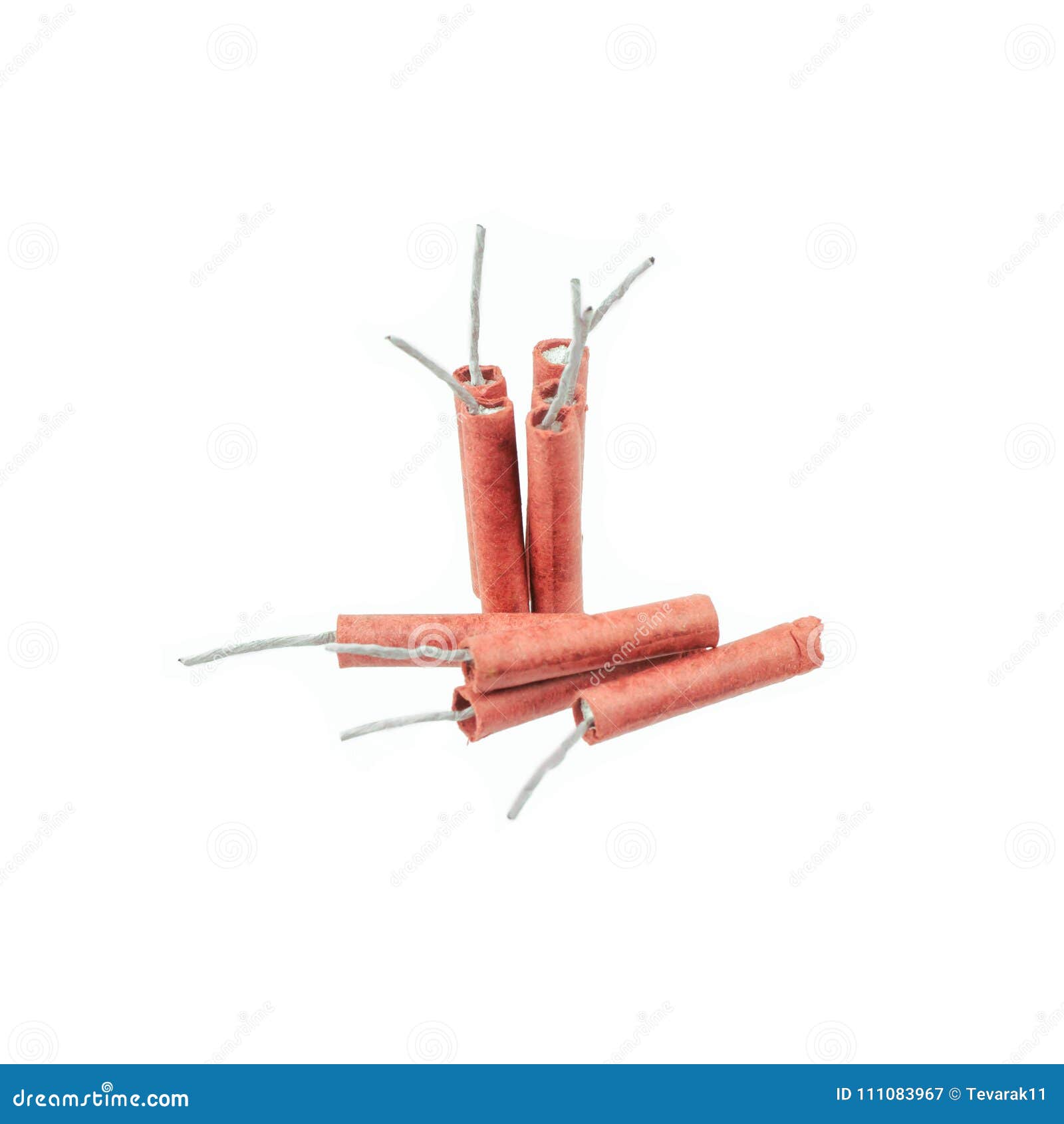 Red Firecrackers Isolated on White Background Stock Image - Image of ...