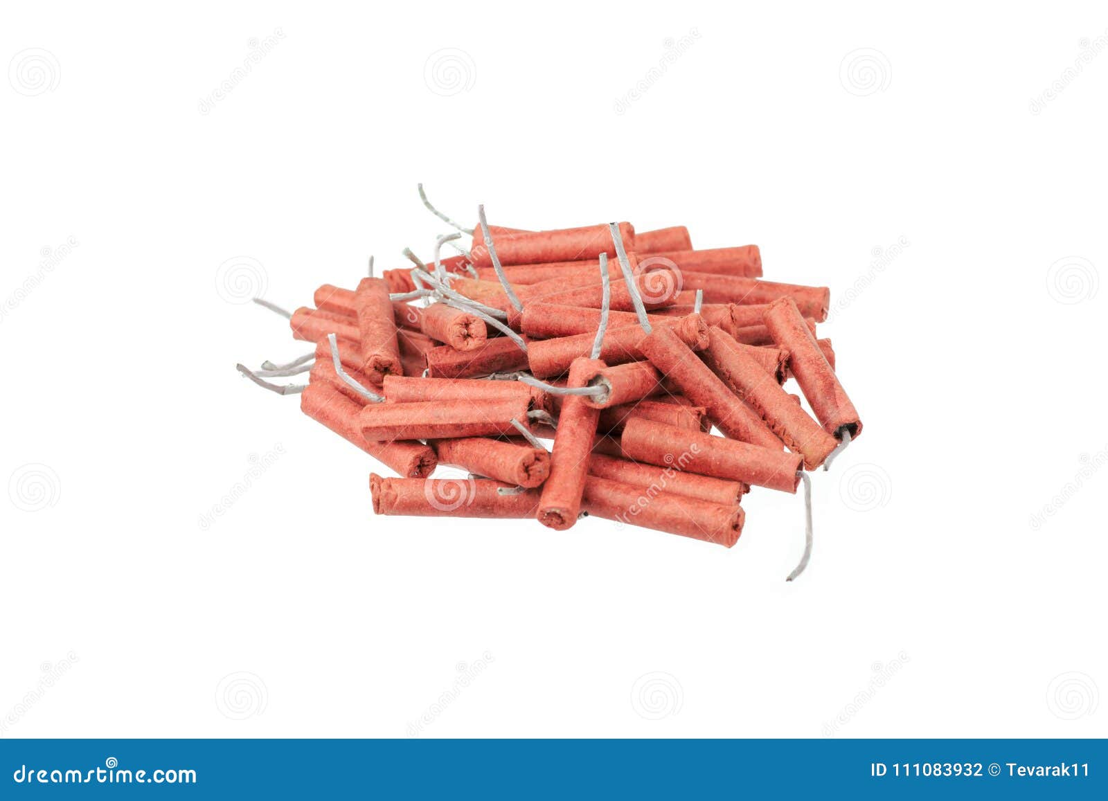 Red Firecrackers Isolated on White Background Stock Photo - Image of ...