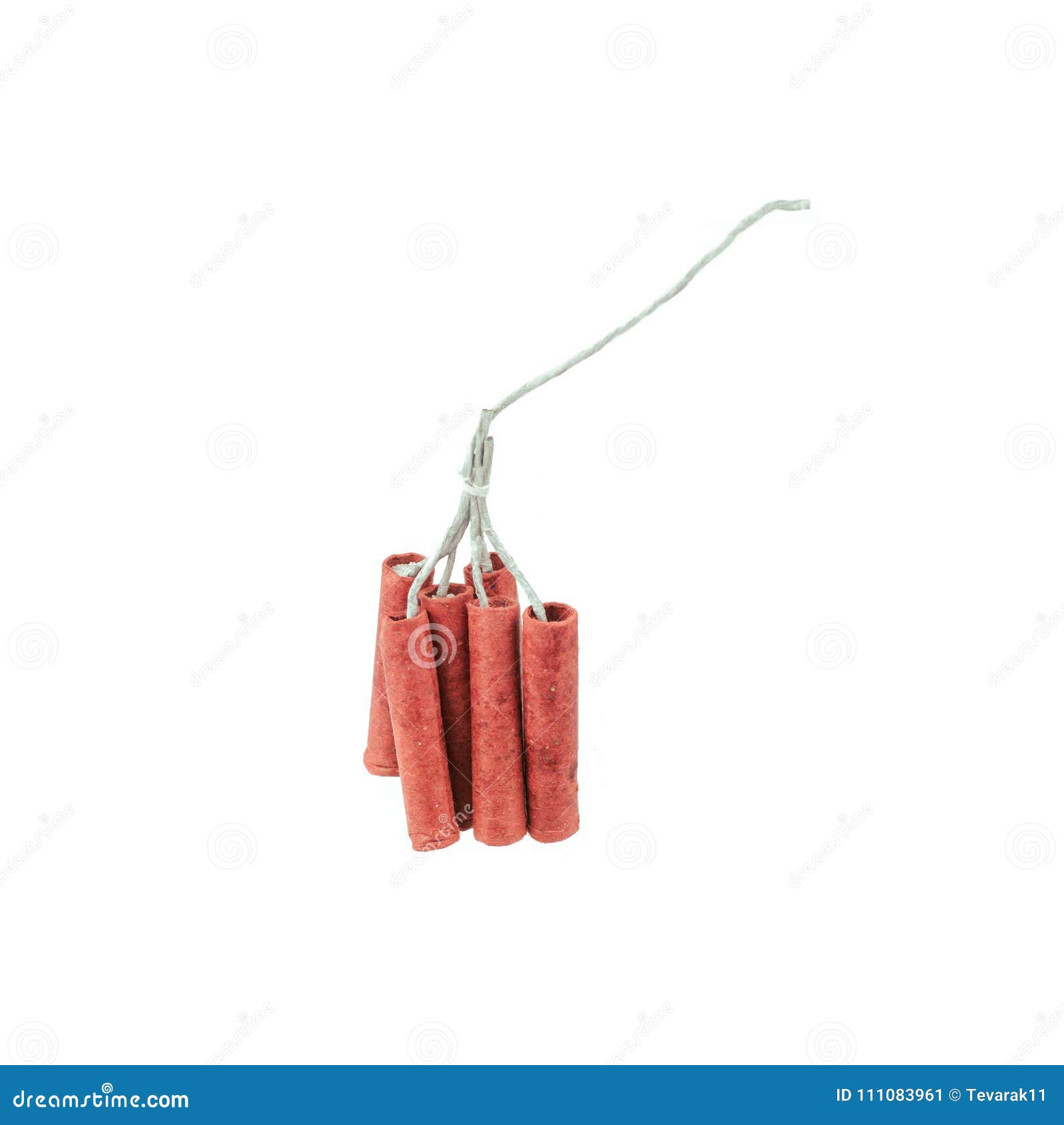 Red Firecrackers Isolated on White Background Stock Image - Image of ...