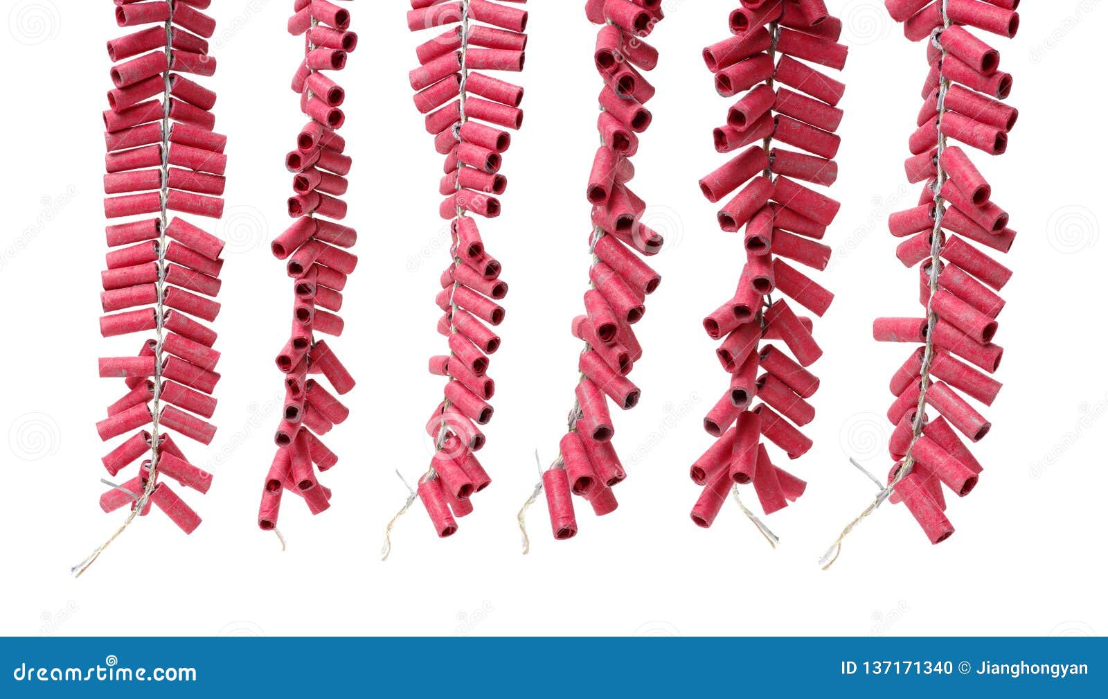 Red firecrackers stock photo. Image of isolated, celebrate - 137171340