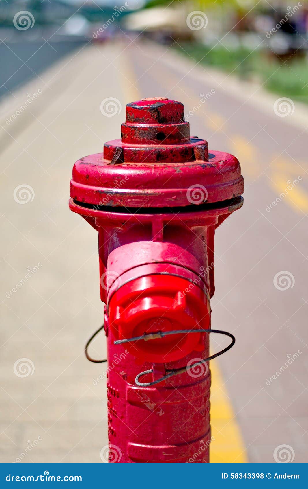 Red fireplug stock photo. Image of city, closeup, industrial - 58343398