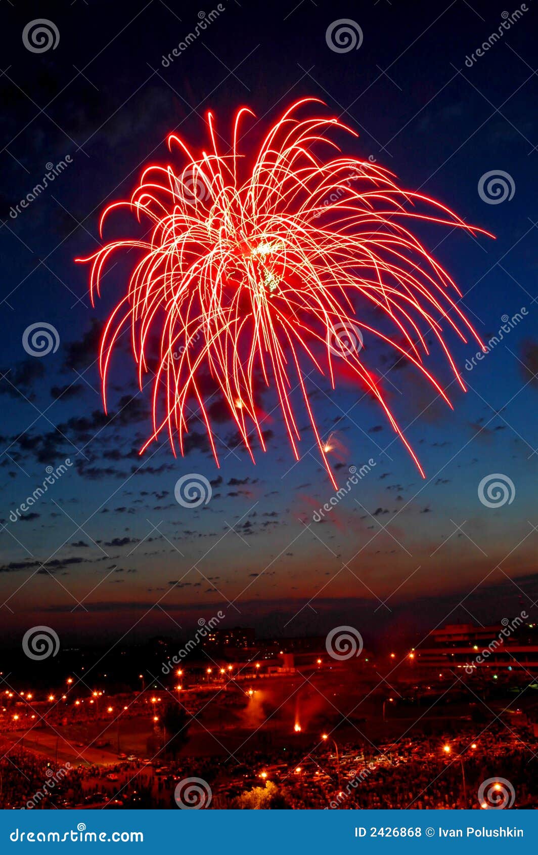 Red firework stock photo. Image of independence, explosion - 2426868