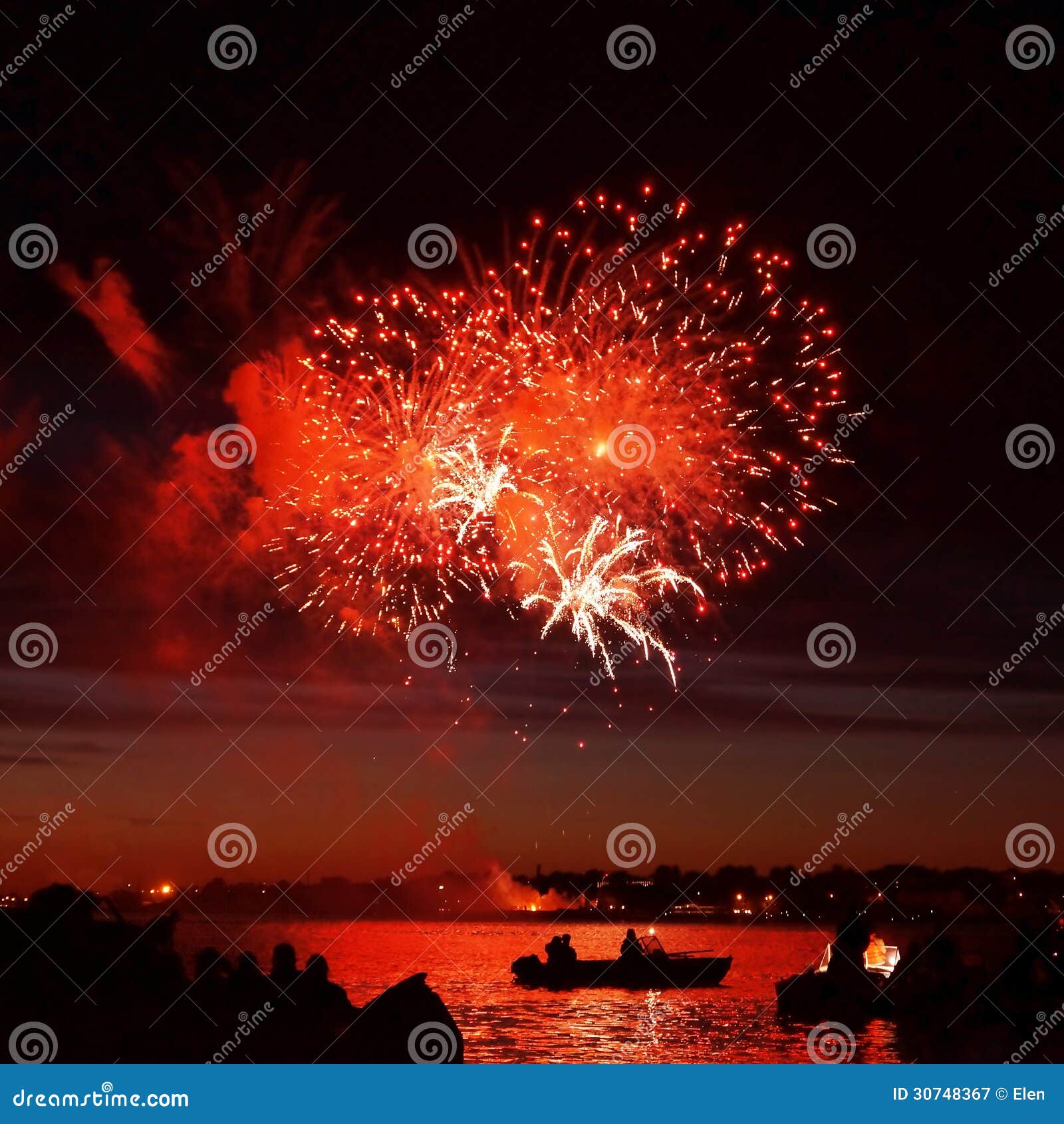 Red firework stock image. Image of fantastic, heavens - 30748367