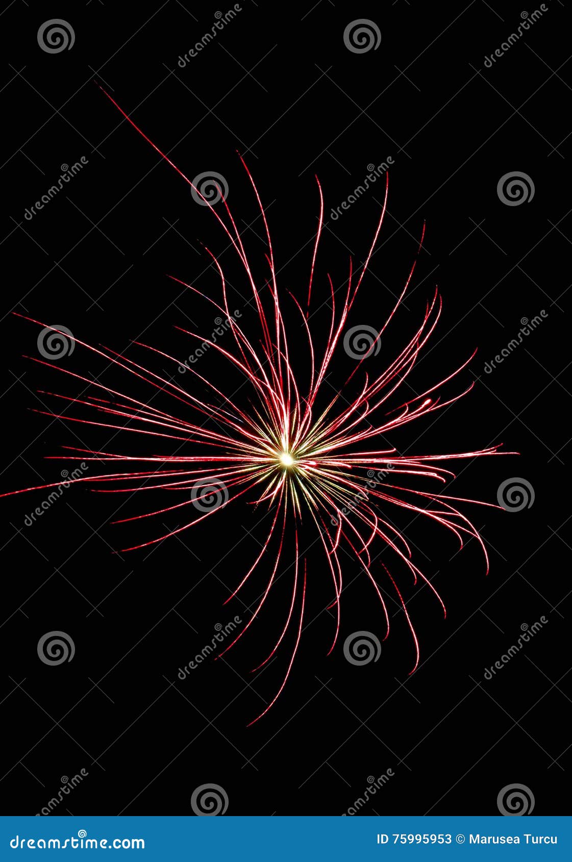 Red firework explosion stock image. Image of city, celebrate - 75995953