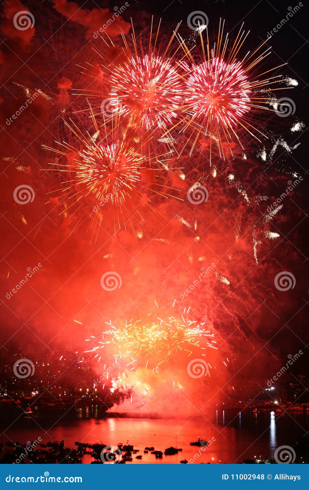Red Fireworks stock photo. Image of flash, energy, holiday - 11002948