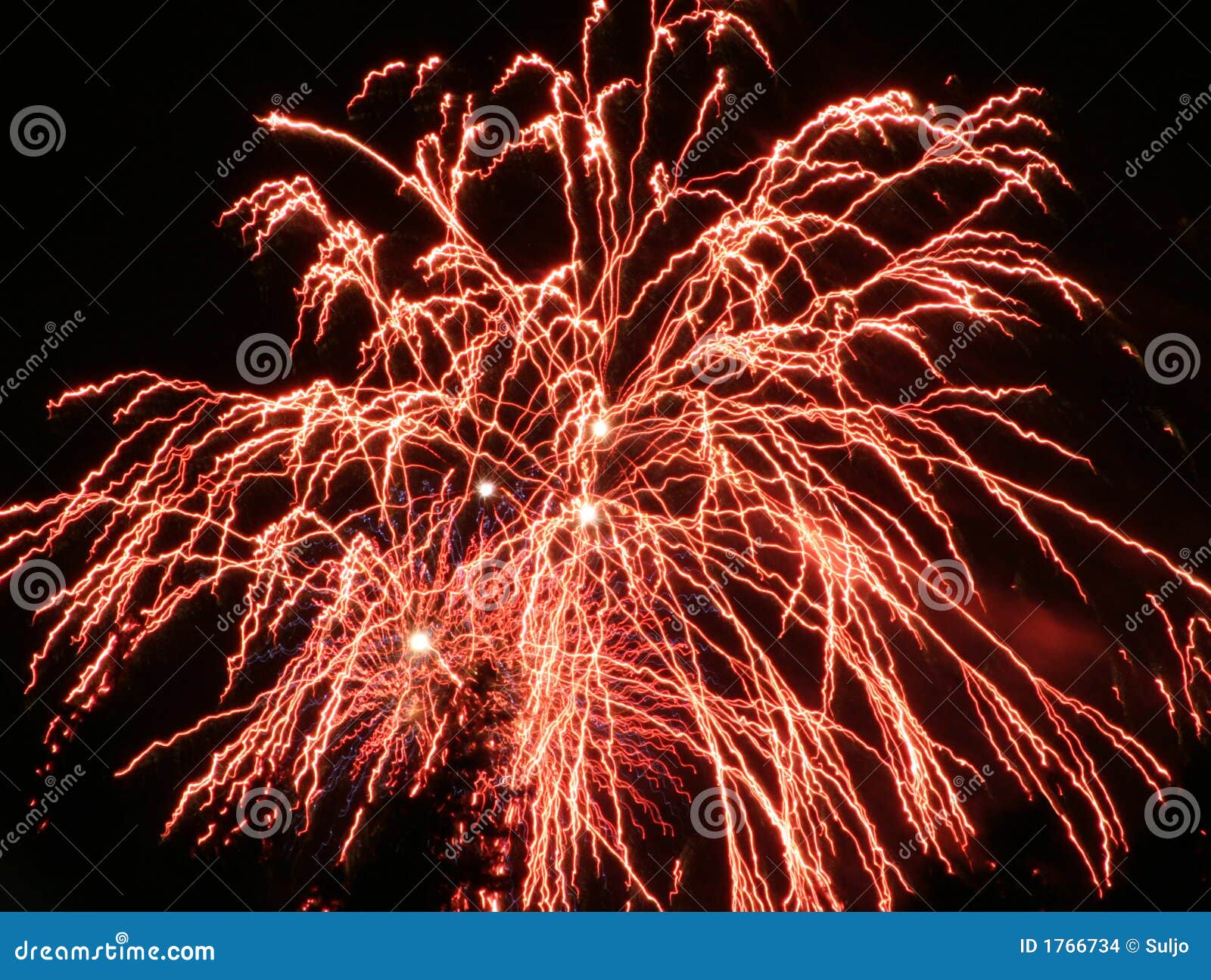 Red fireworks stock photo. Image of festivity, luminosity - 1766734