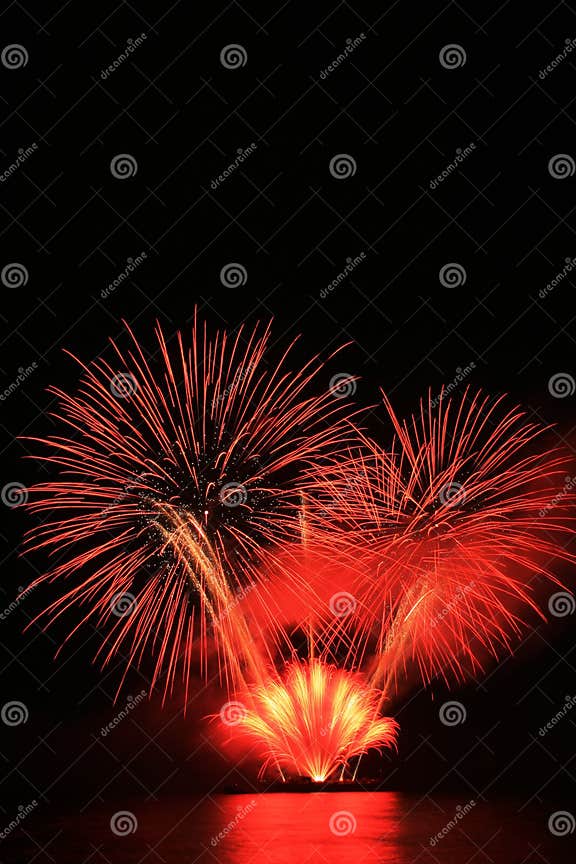 Red fireworks stock image. Image of festival, glowing - 5162067