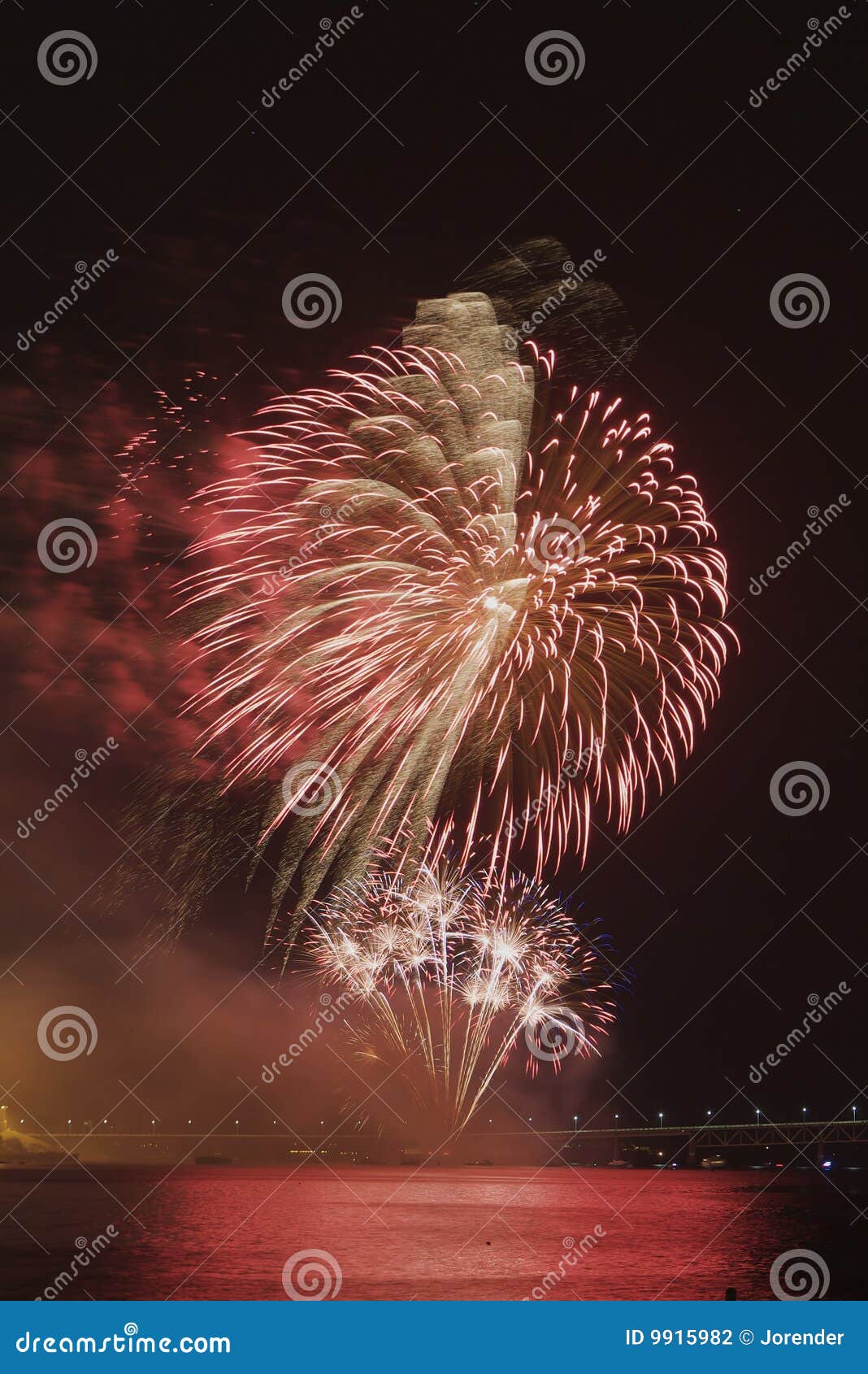 Red Fireworks stock photo. Image of independence, exploding - 9915982