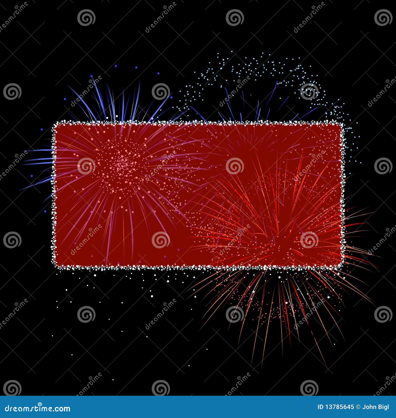 Red fireworks banner stock vector. Illustration of pride - 13785645