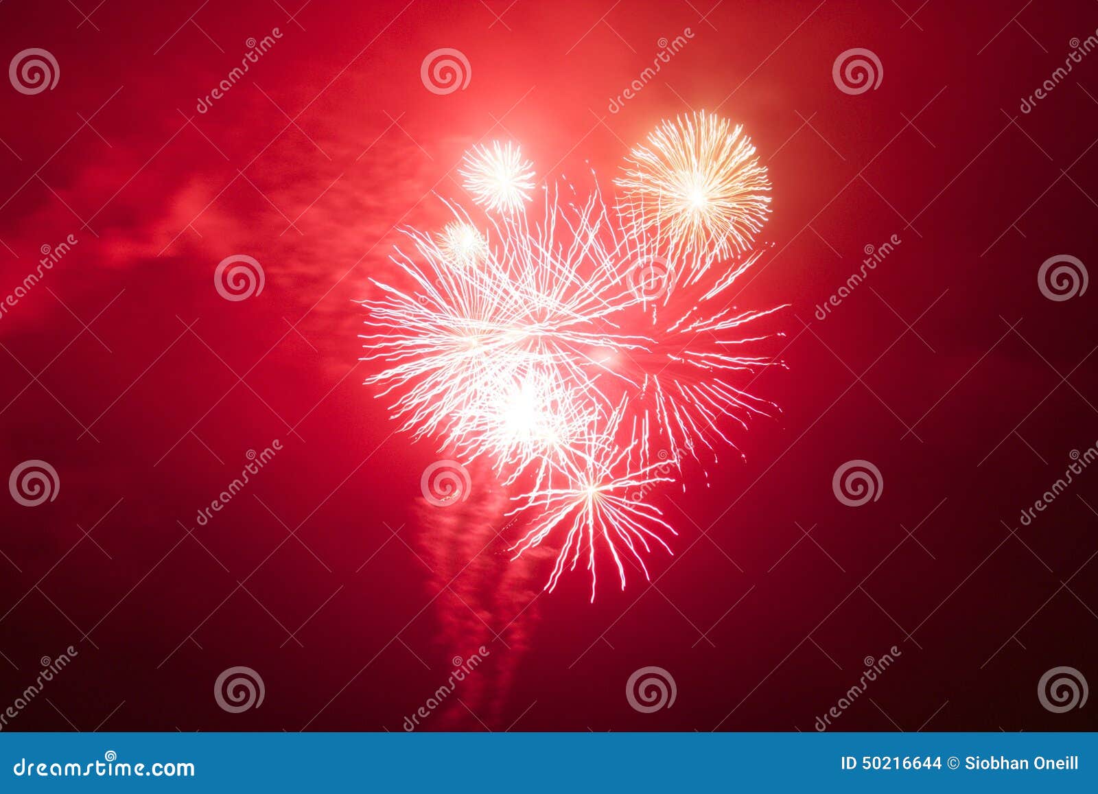 Red Fireworks stock photo. Image of celebration, celebrate - 50216644