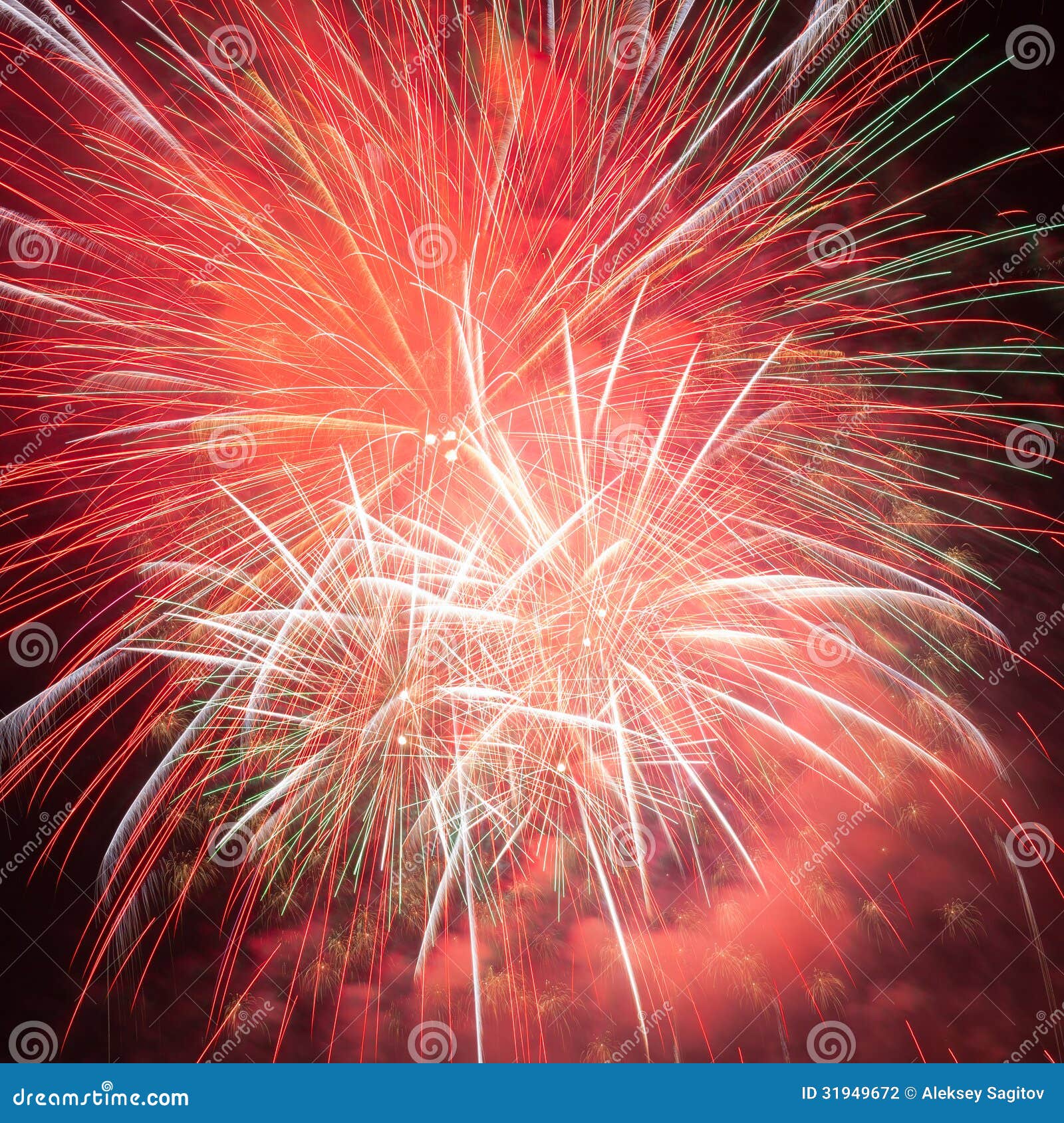 Red fireworks stock photo. Image of fireworks, black - 31949672