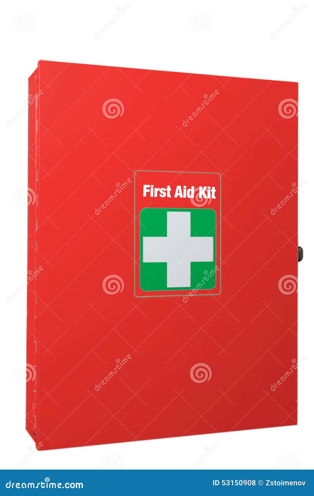Red First Aid Kit Isolated On White Background Stock Photo - Image of ...