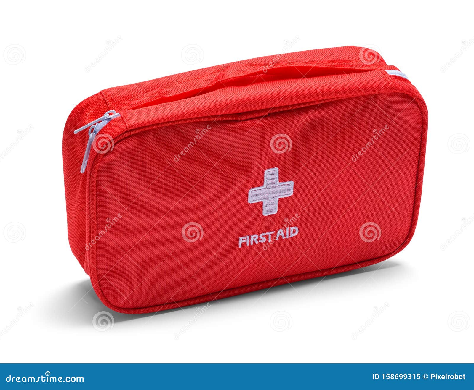 Red First Aid Kit stock image. Image of white, isolated - 158699315