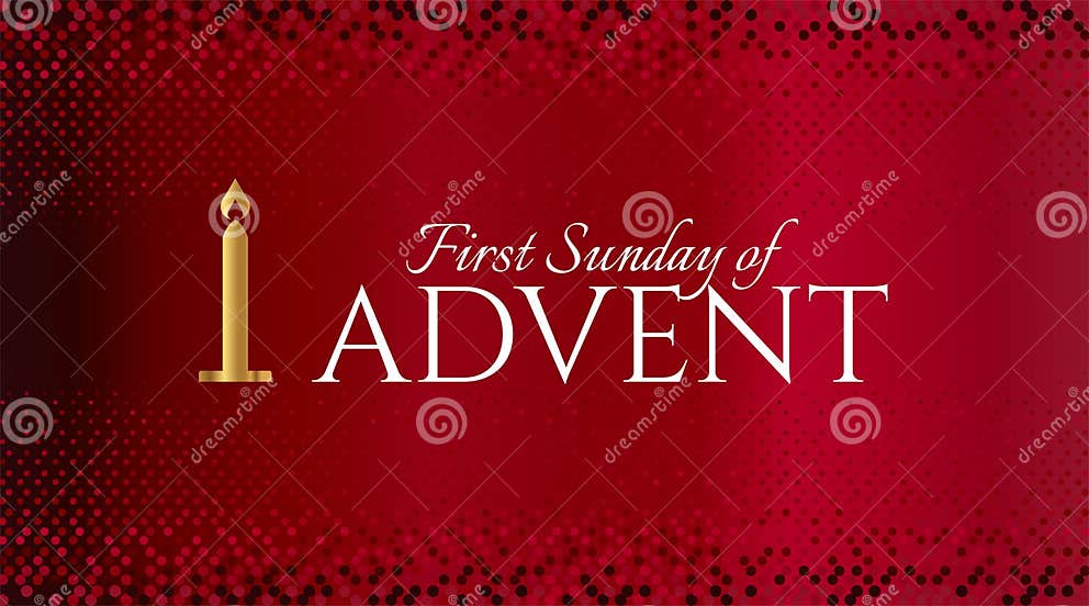 Red First Sunday of Advent Background Illustration Design Stock ...