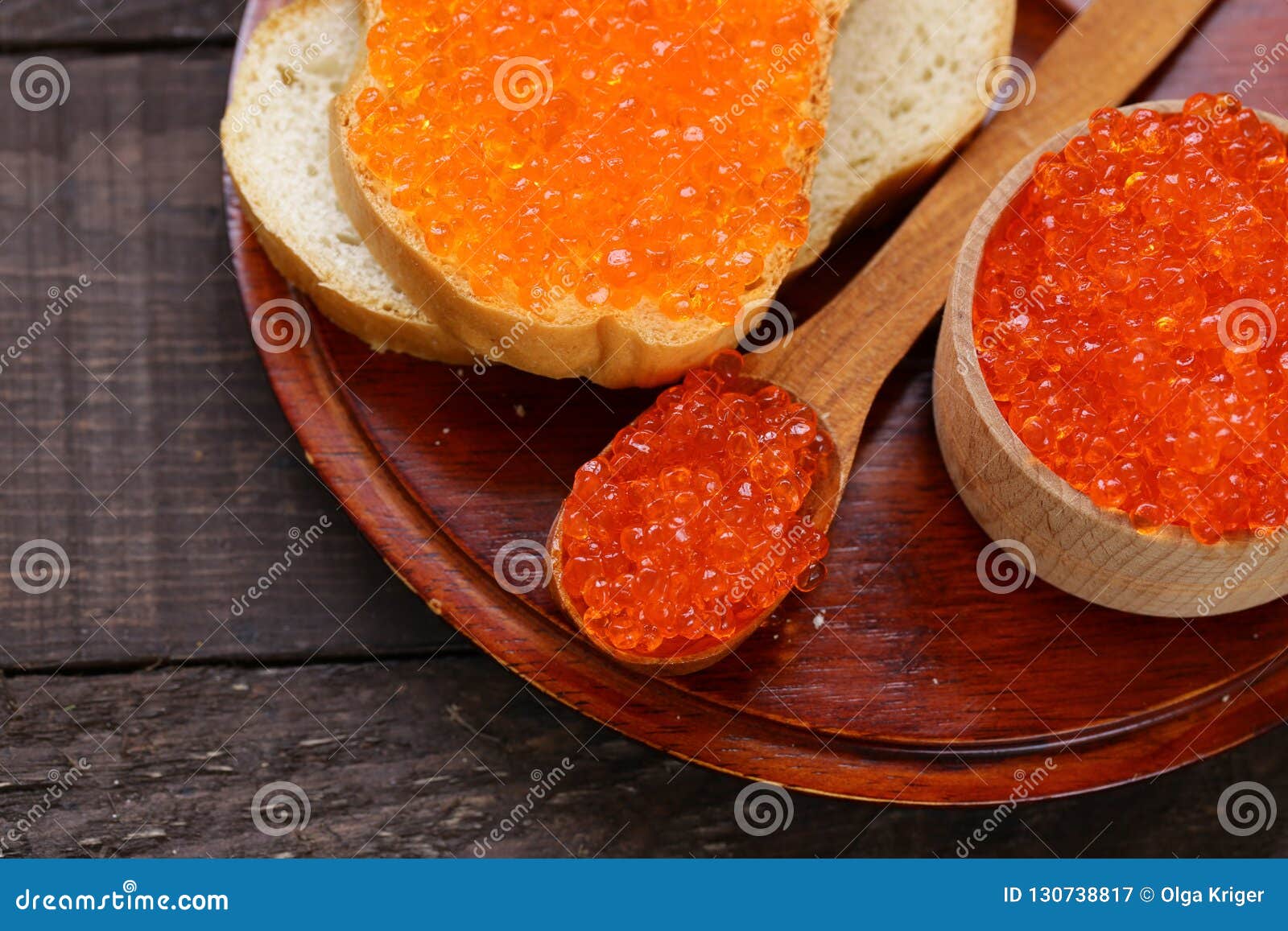 Red fish caviar stock image. Image of spoon, gourmet - 130738817