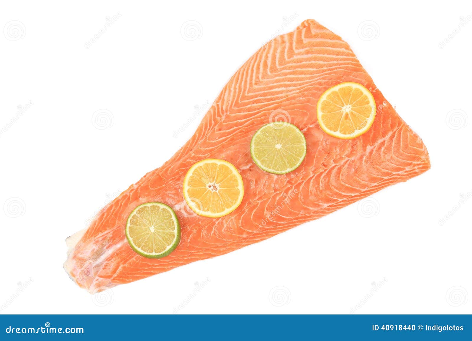 Red Fish Fillet with Lemon Slices. Stock Photo - Image of front, cook ...