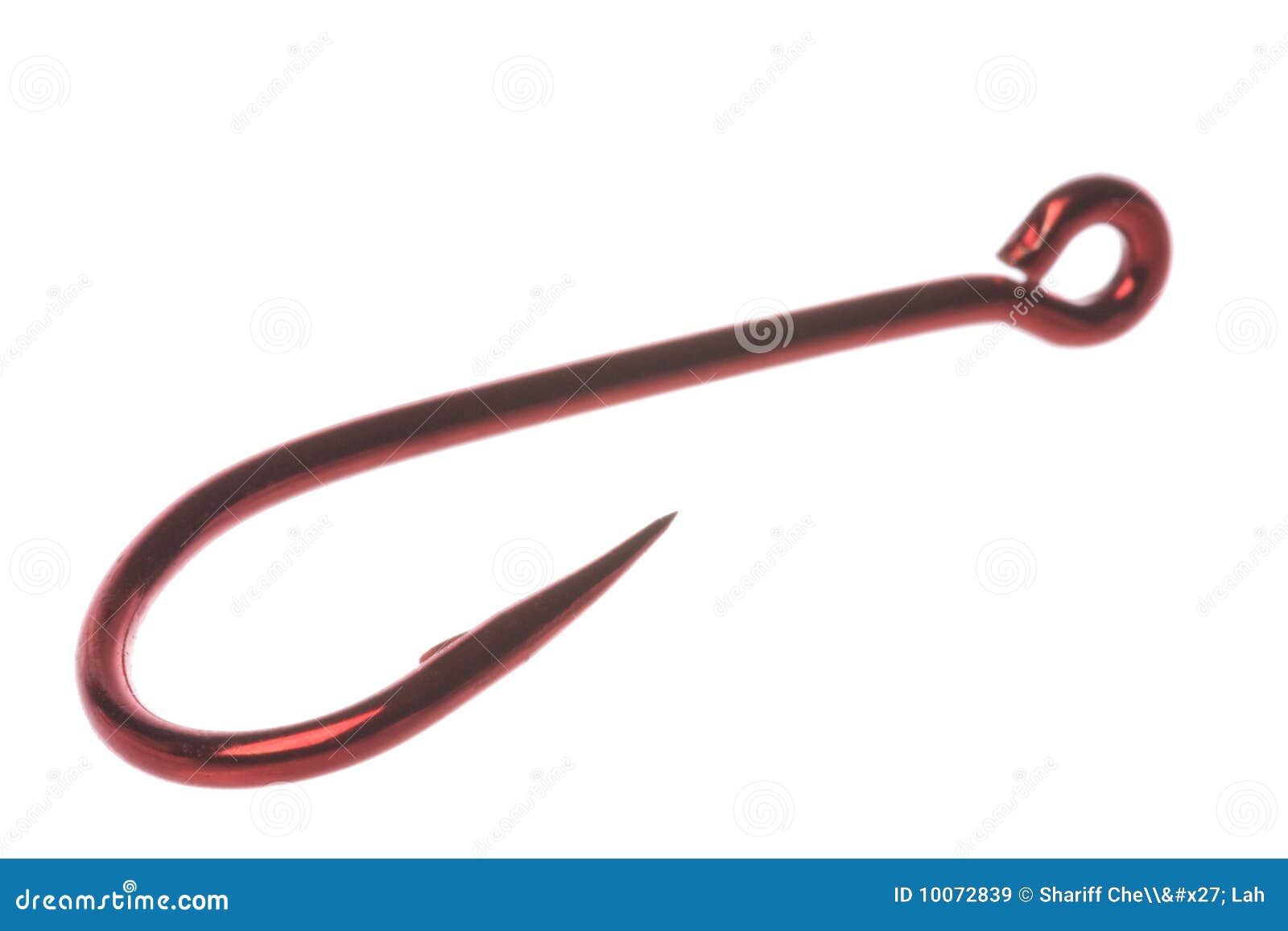 Red Fish Hook Macro Isolated Stock Image - Image of trap, sport: 10072839