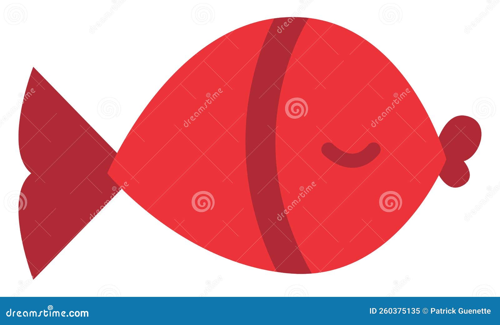 Red fish, icon stock vector. Illustration of design - 260375135