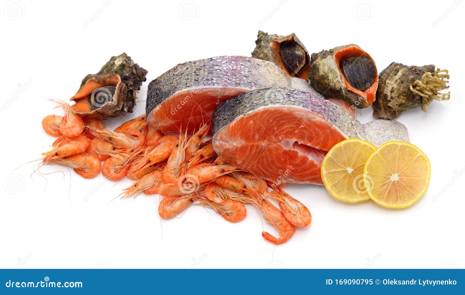 Red Fish and Prawns with Rapans Stock Image - Image of pile, cuisine ...