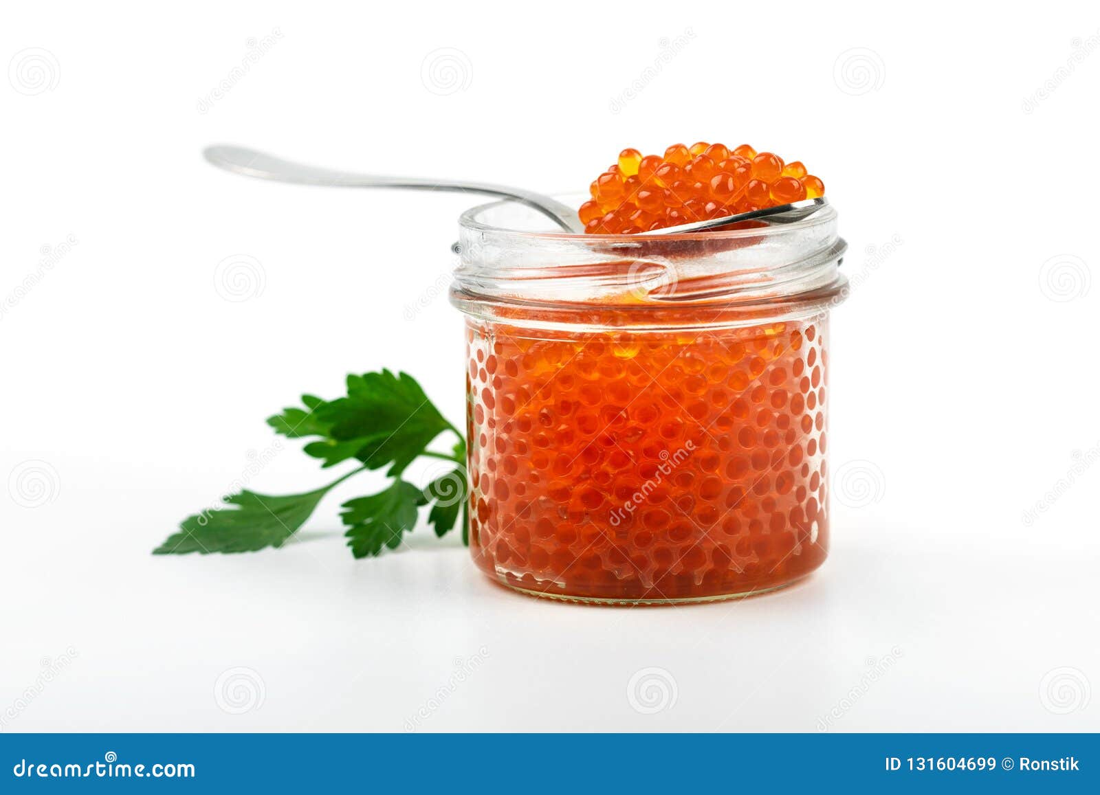 Red Fish Roe Jar Isolated on White Stock Image - Image of delicacy ...