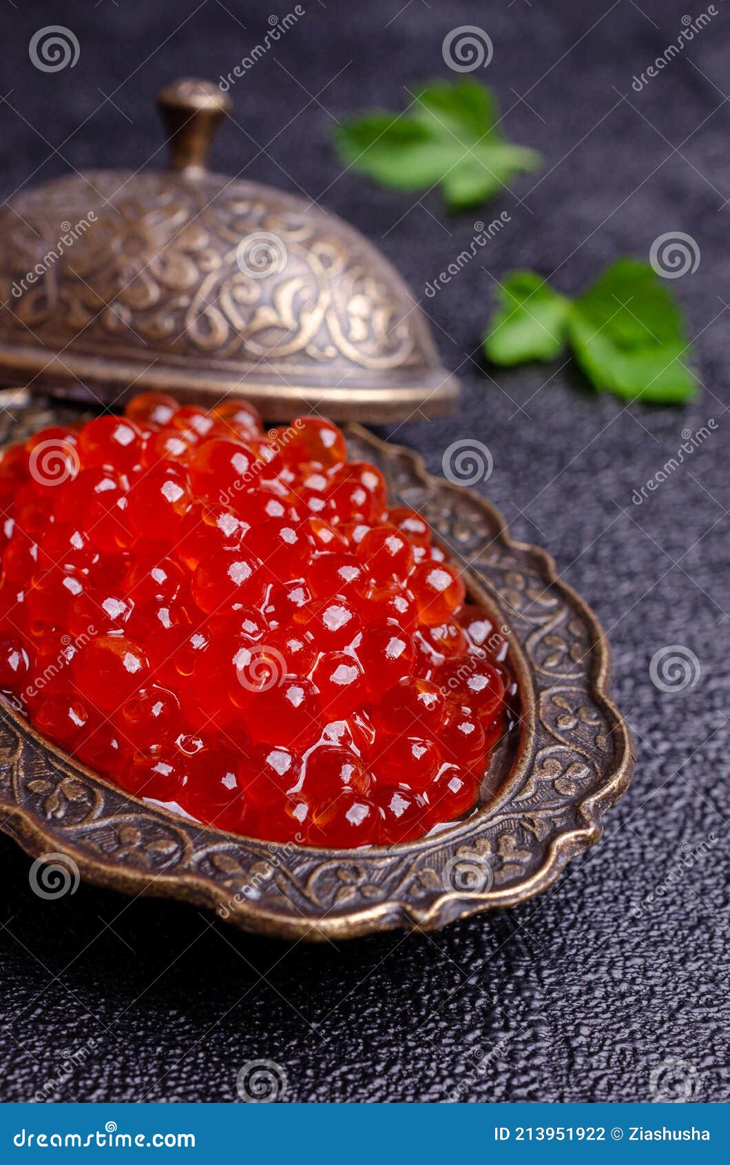 Red fish roe stock photo. Image of black, plate, expensive - 213951922
