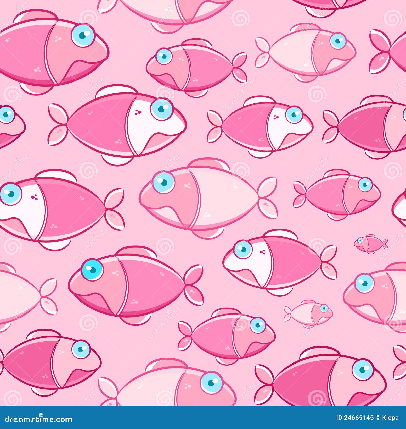 Red Fish Seamless Pattern stock vector. Illustration of computer - 24665145