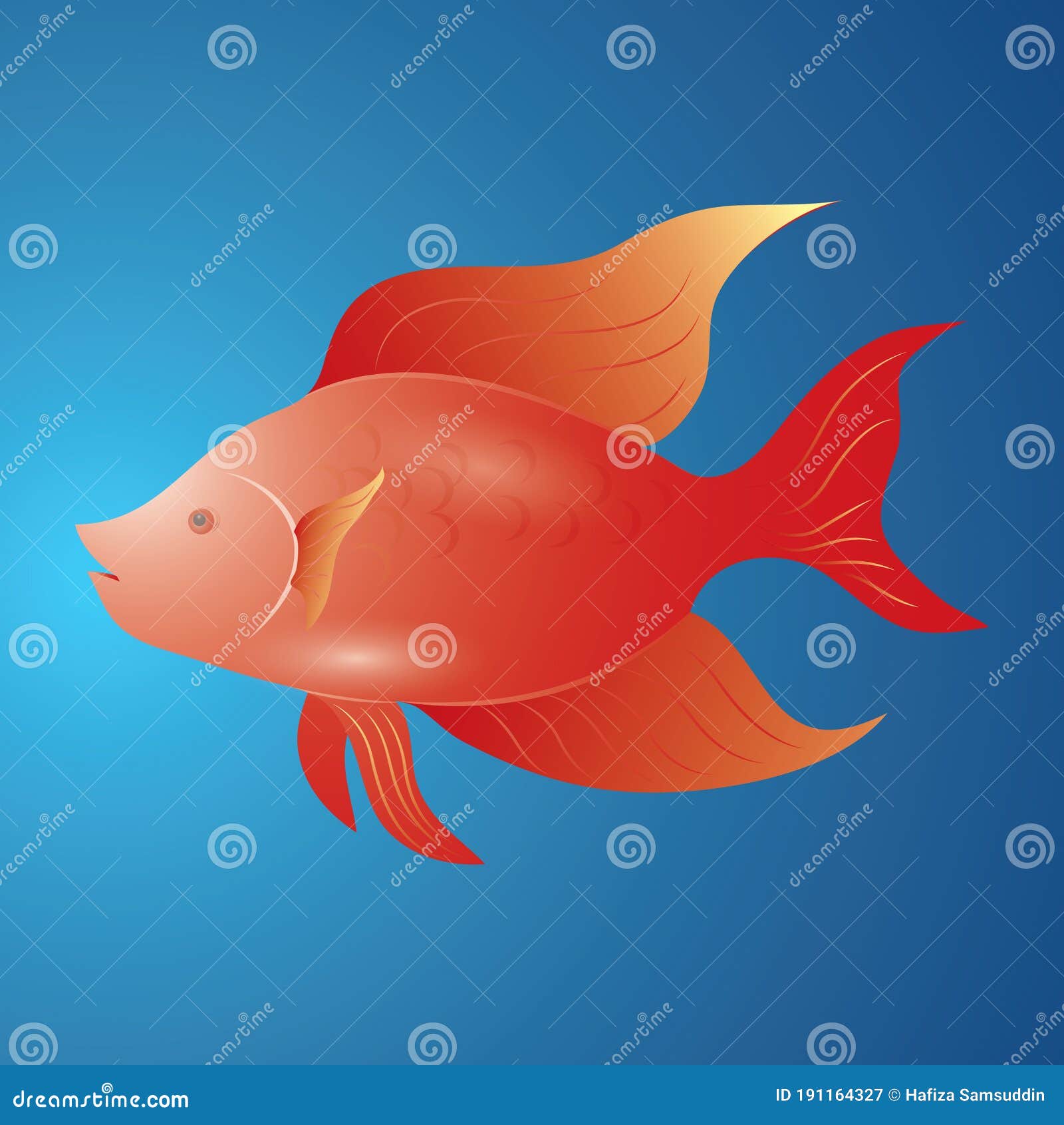 Red Fish. Vector Illustration Decorative Design Stock Vector ...