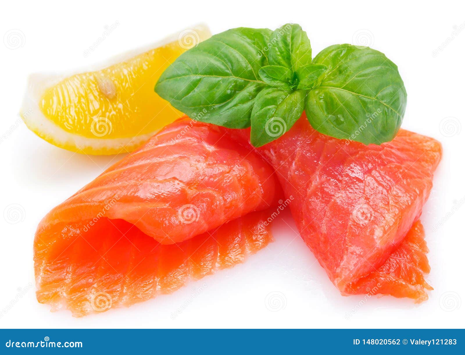 Red Fish on White Background Stock Photo - Image of lemon, seafood ...
