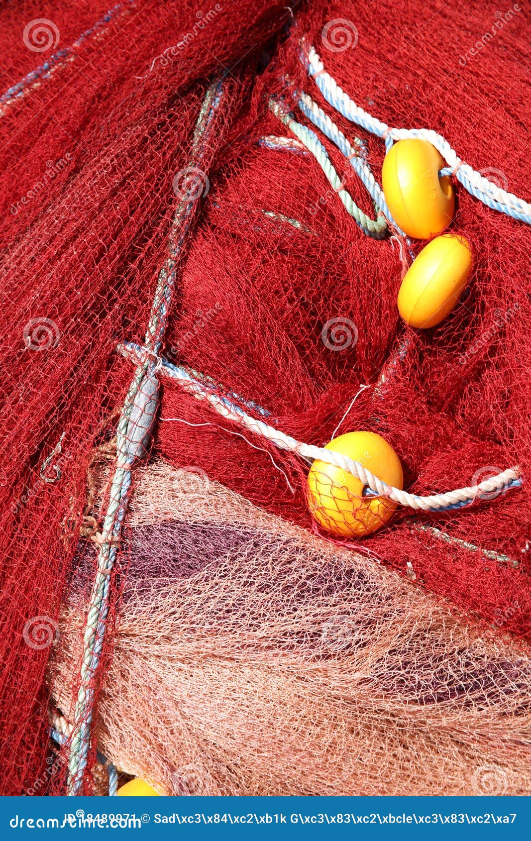 Red Fishing Net stock image. Image of tangle, work, texture - 18489971