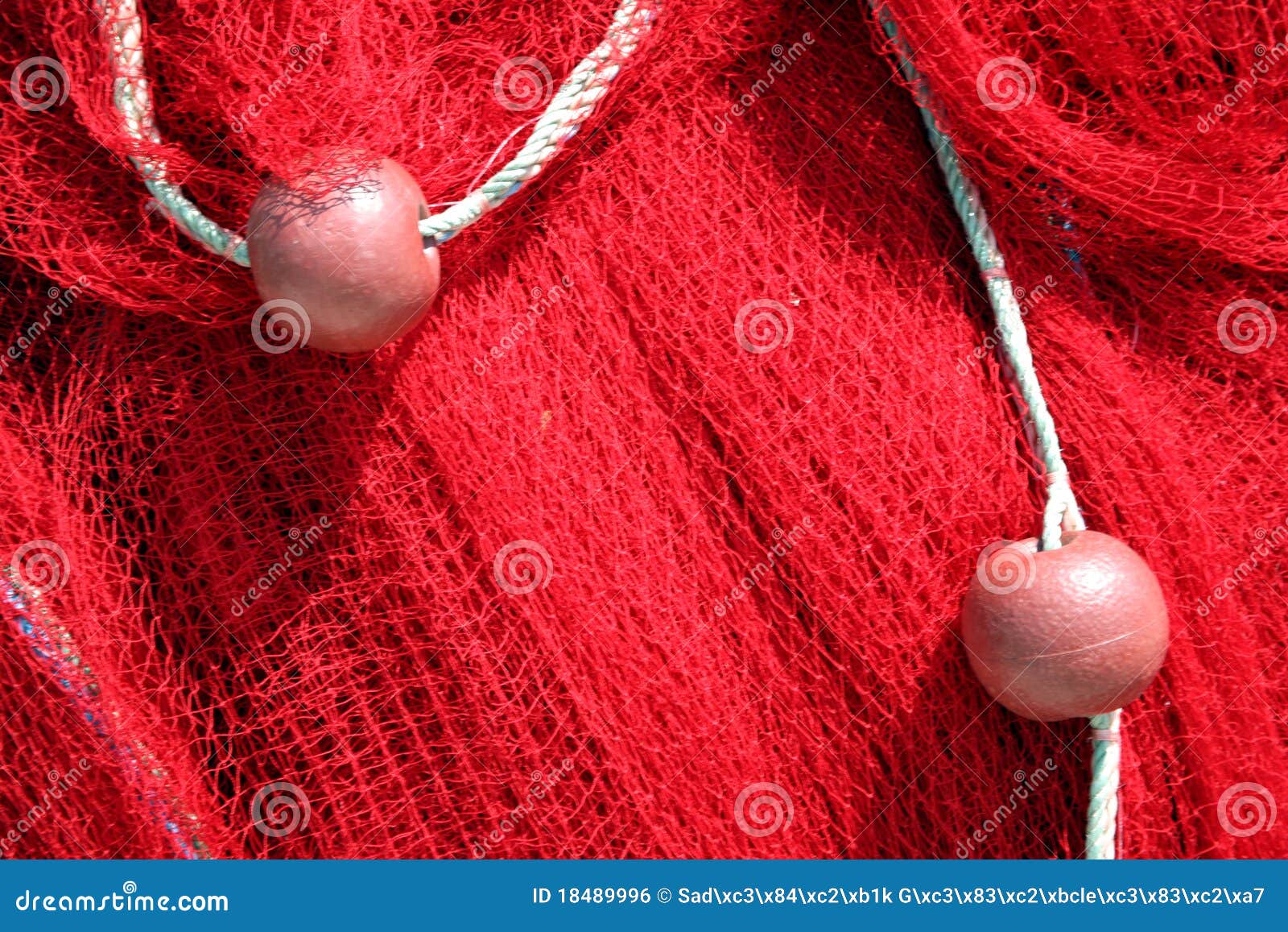 Red Fishing Net stock photo. Image of work, mess, ball - 18489996