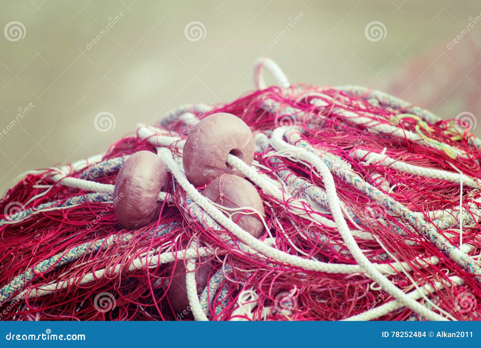 Red fishing net close up stock photo. Image of background - 78252484