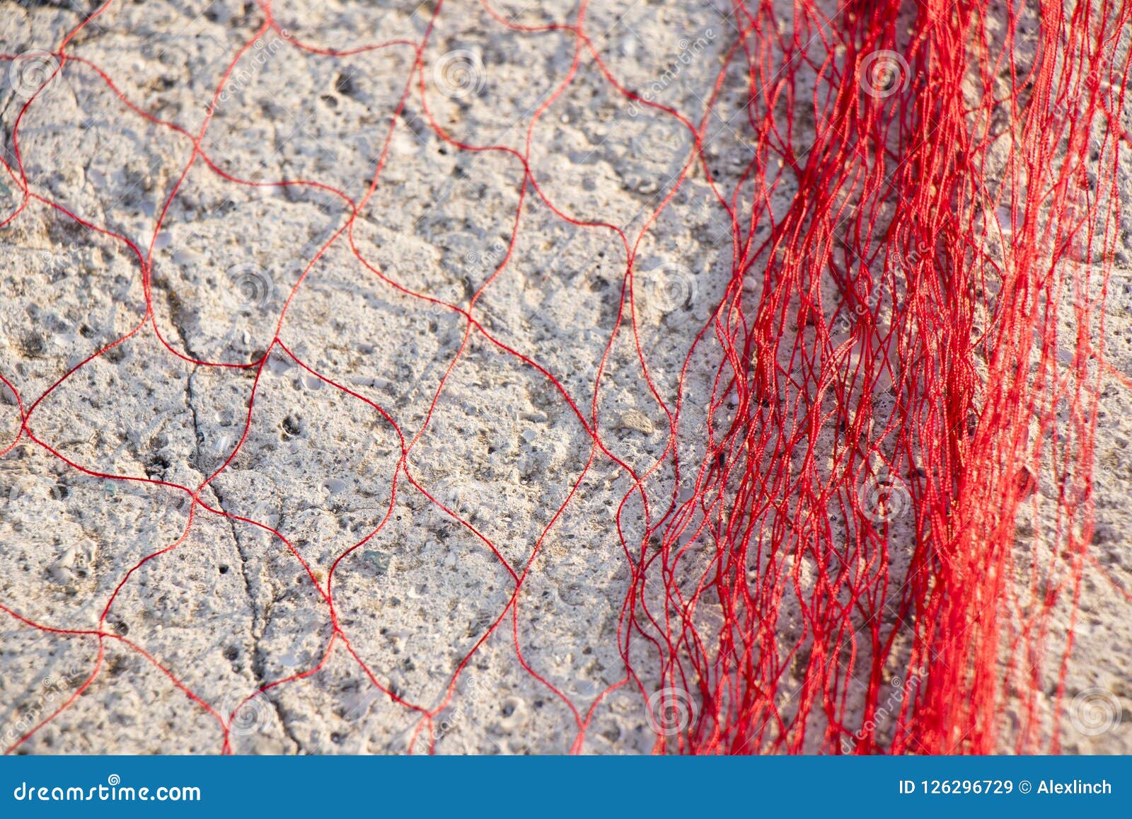 Red fishing net stock image. Image of fishing, mediterranean - 126296729