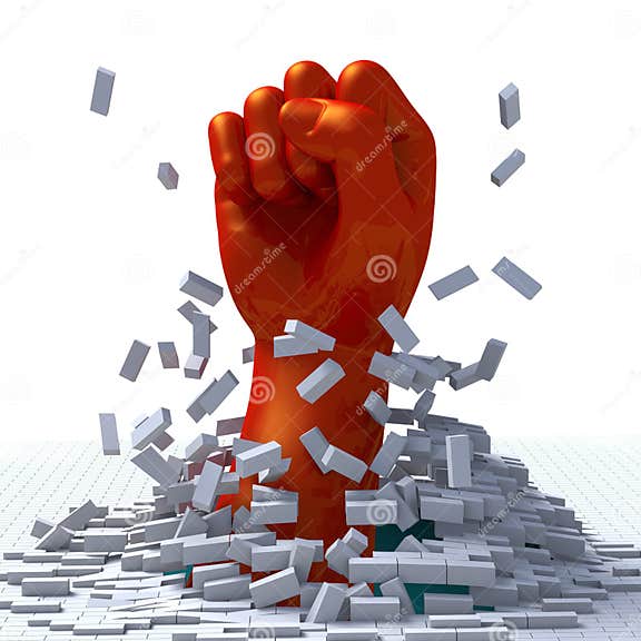 Red Fist stock illustration. Illustration of generated - 10045606
