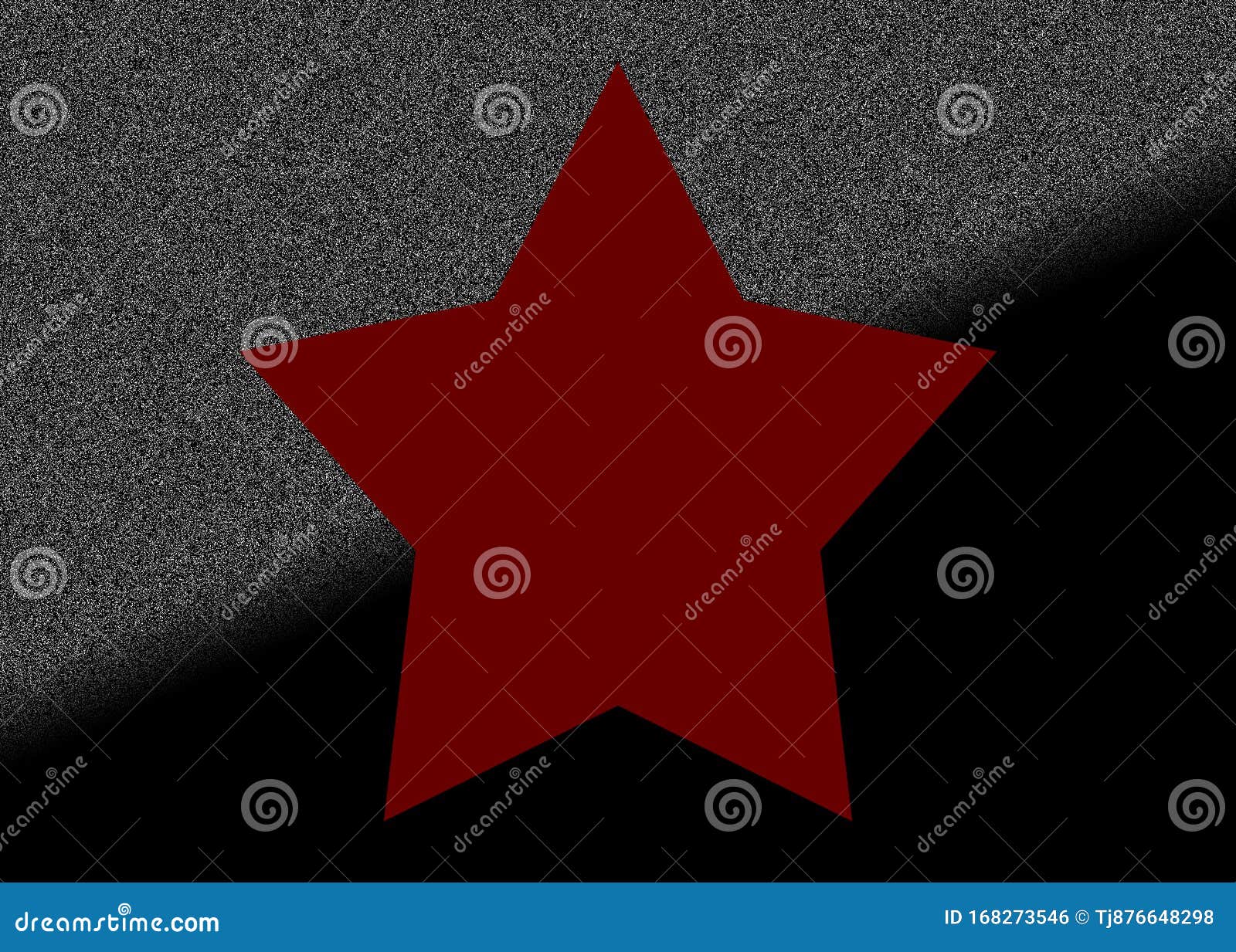 Red Five Pointed Pentagram Star on Black Grey Glittering Background ...