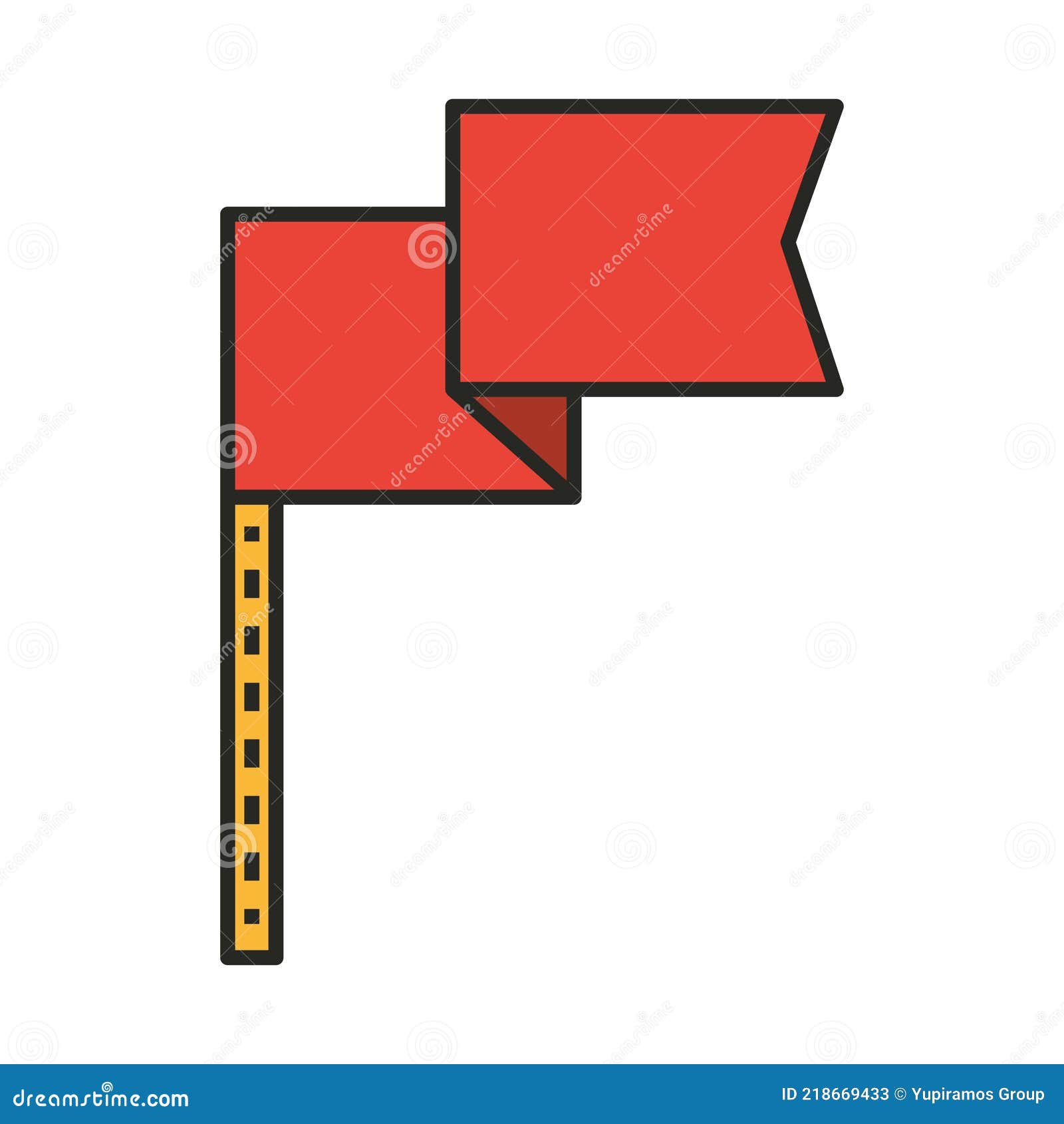 Red flaf marker stock vector. Illustration of label - 218669433